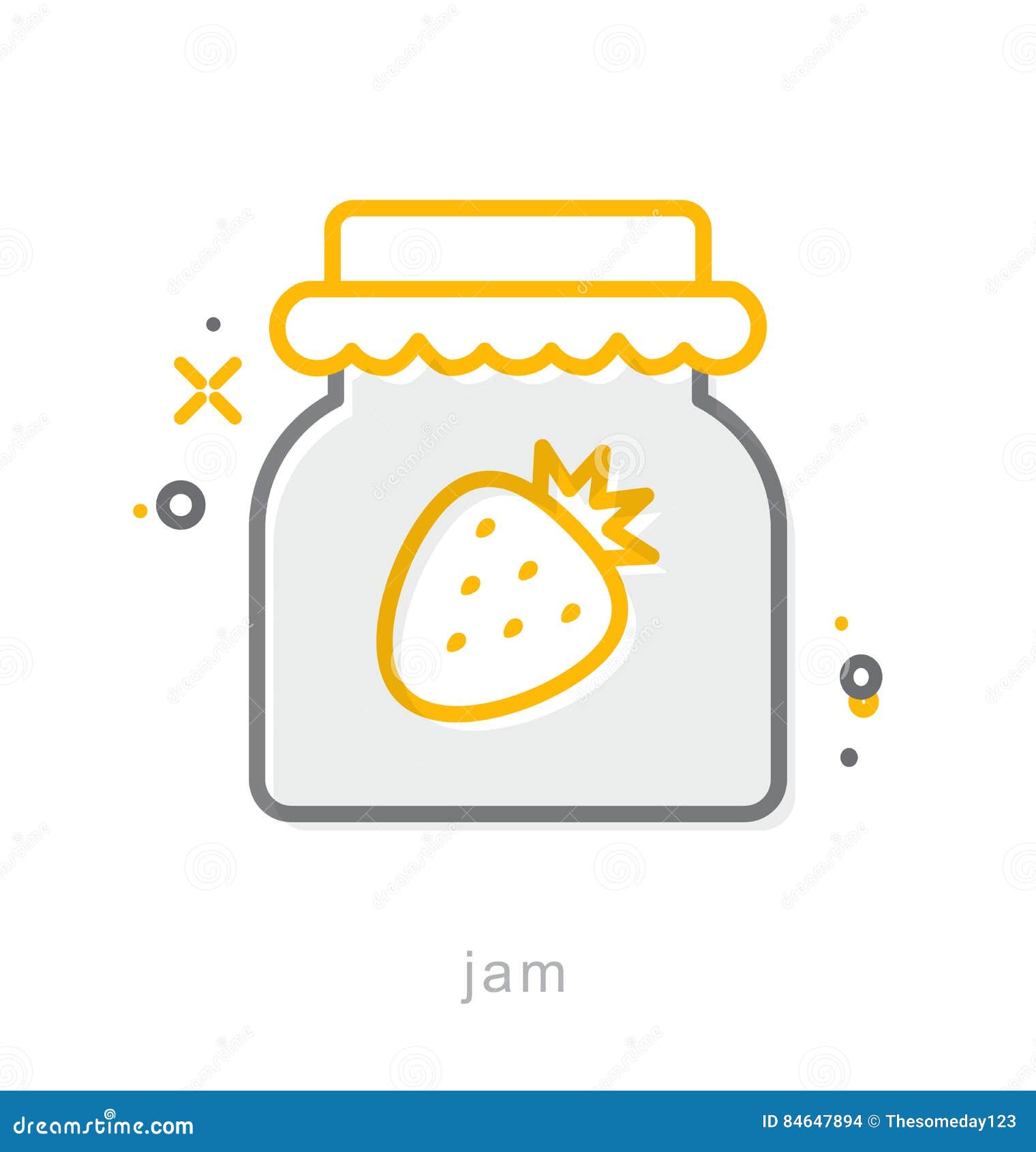 Thin line icons, Jam stock vector. Illustration of symbol - 84647894