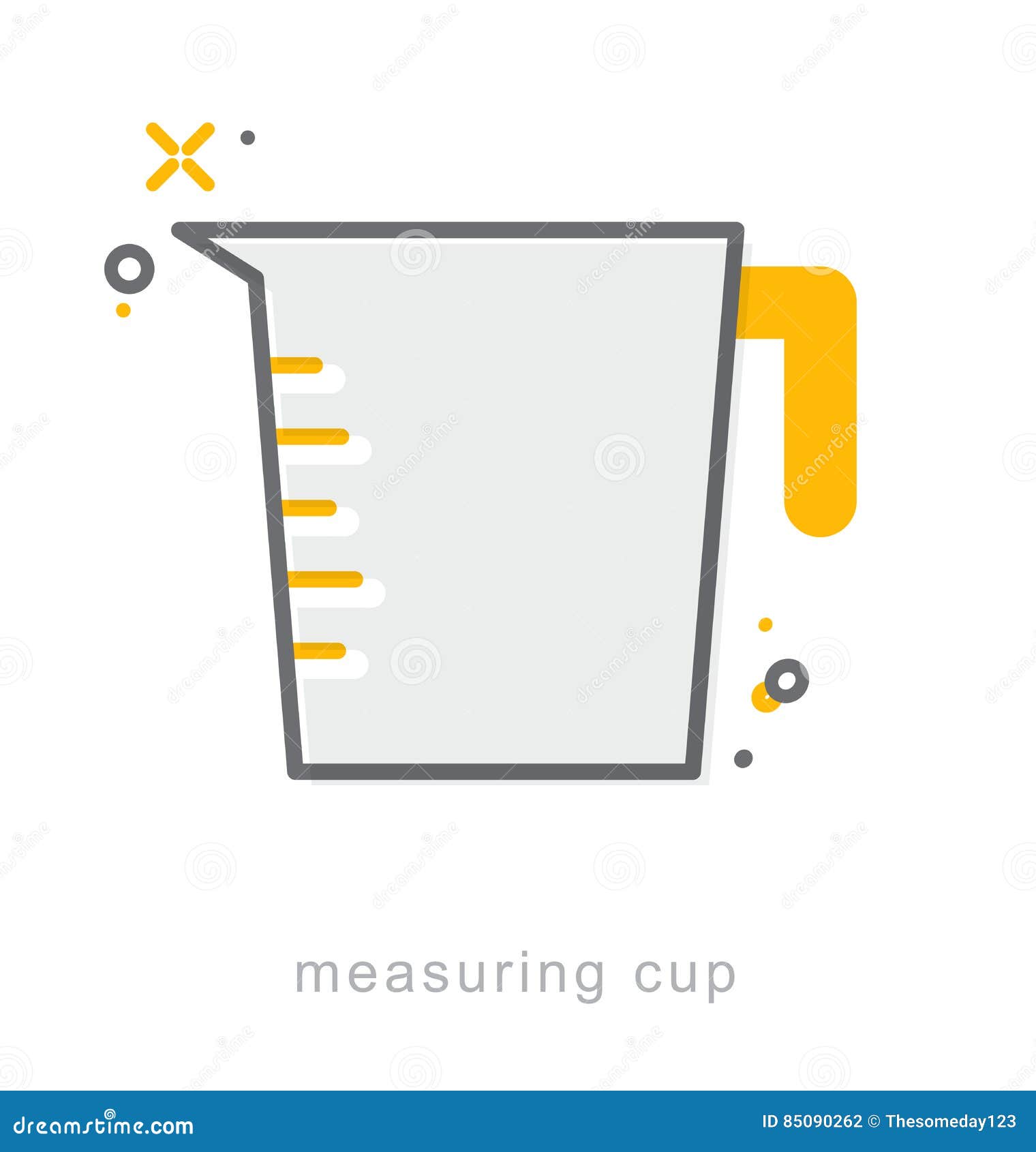 Thin Line Icons, Measuring Cup Stock Vector - Illustration of measure ...