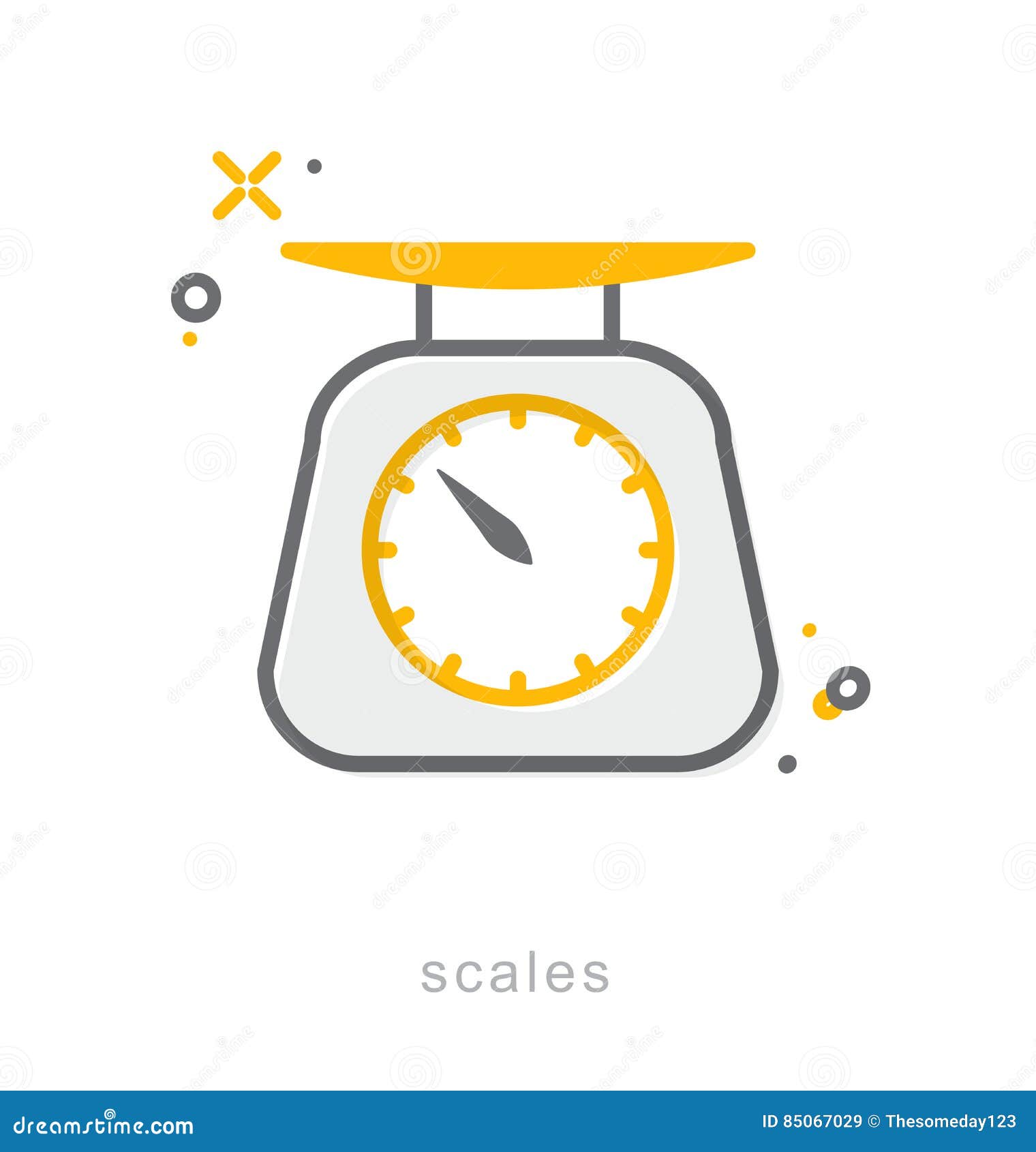 Thin line icons, Scales stock vector. Illustration of face - 85067029