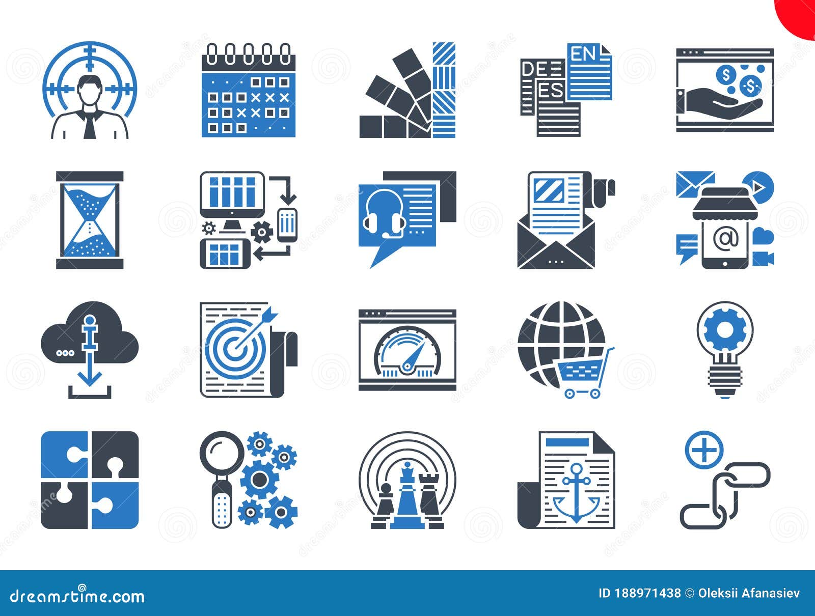 Thin Line Icons Set of Search Engine Optimization Stock Vector ...
