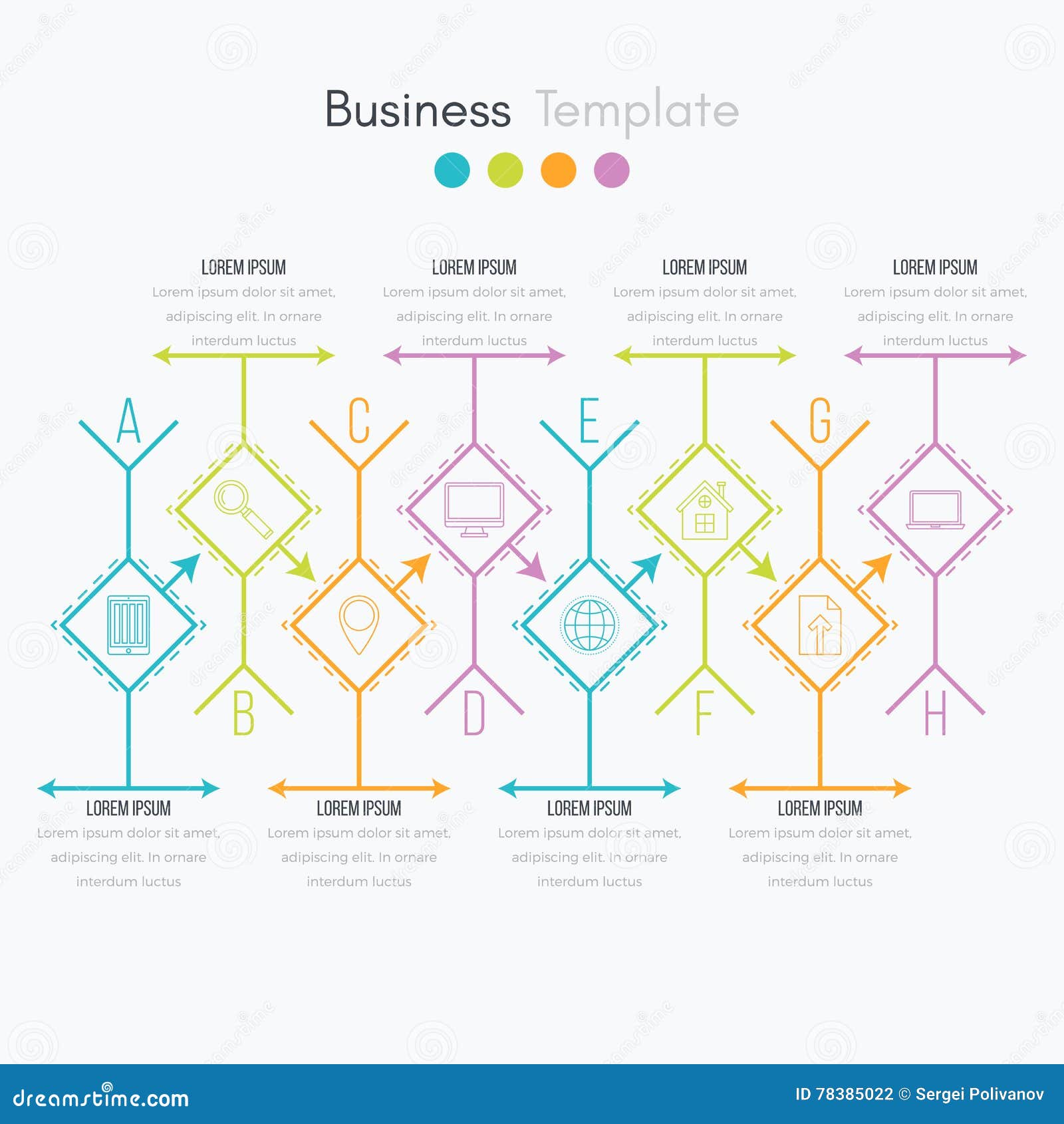 Thin Line Infographic Element Stock Vector - Illustration of concept ...