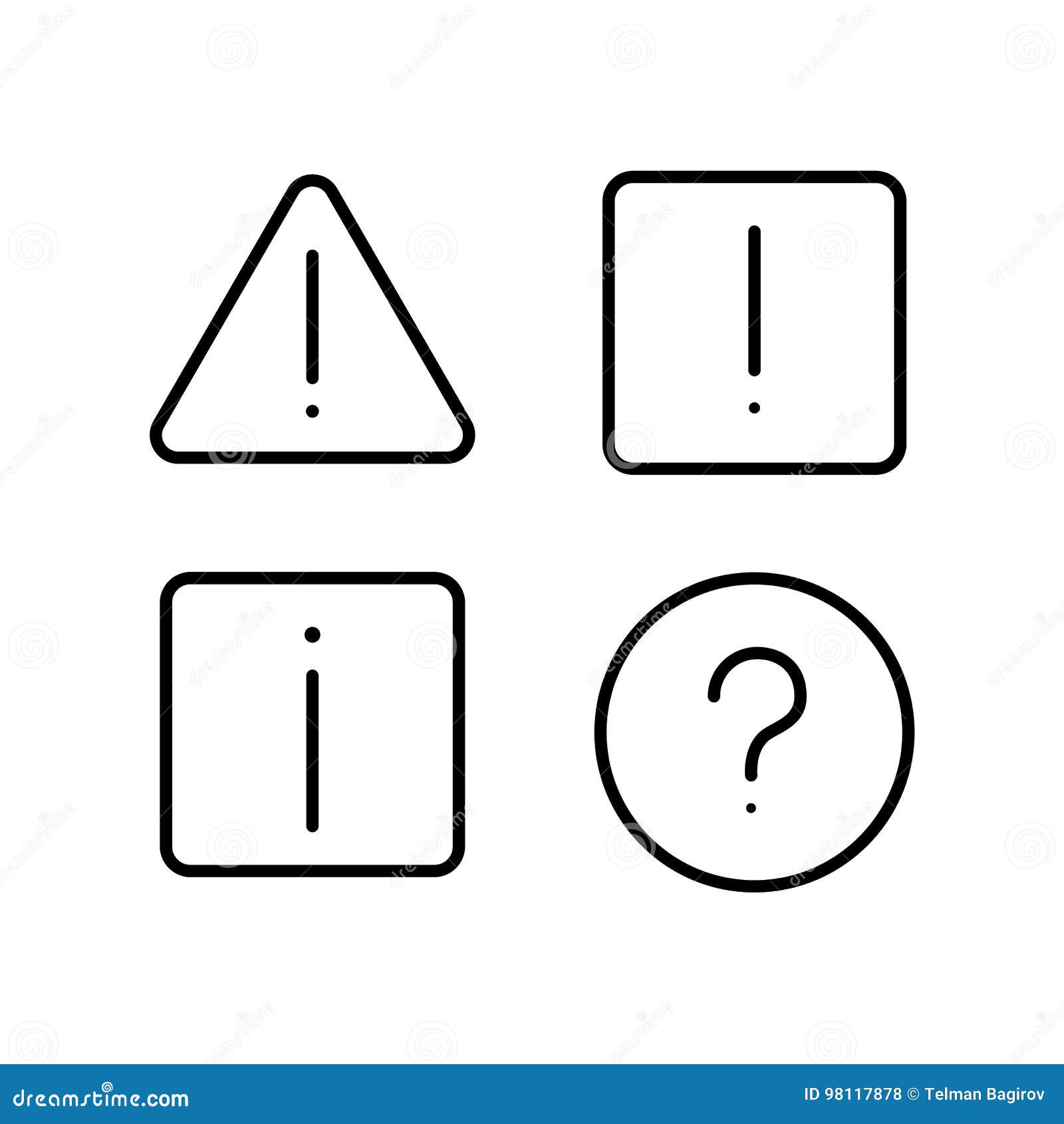 Thin Line Information, Online Support Icon Stock Illustration ...