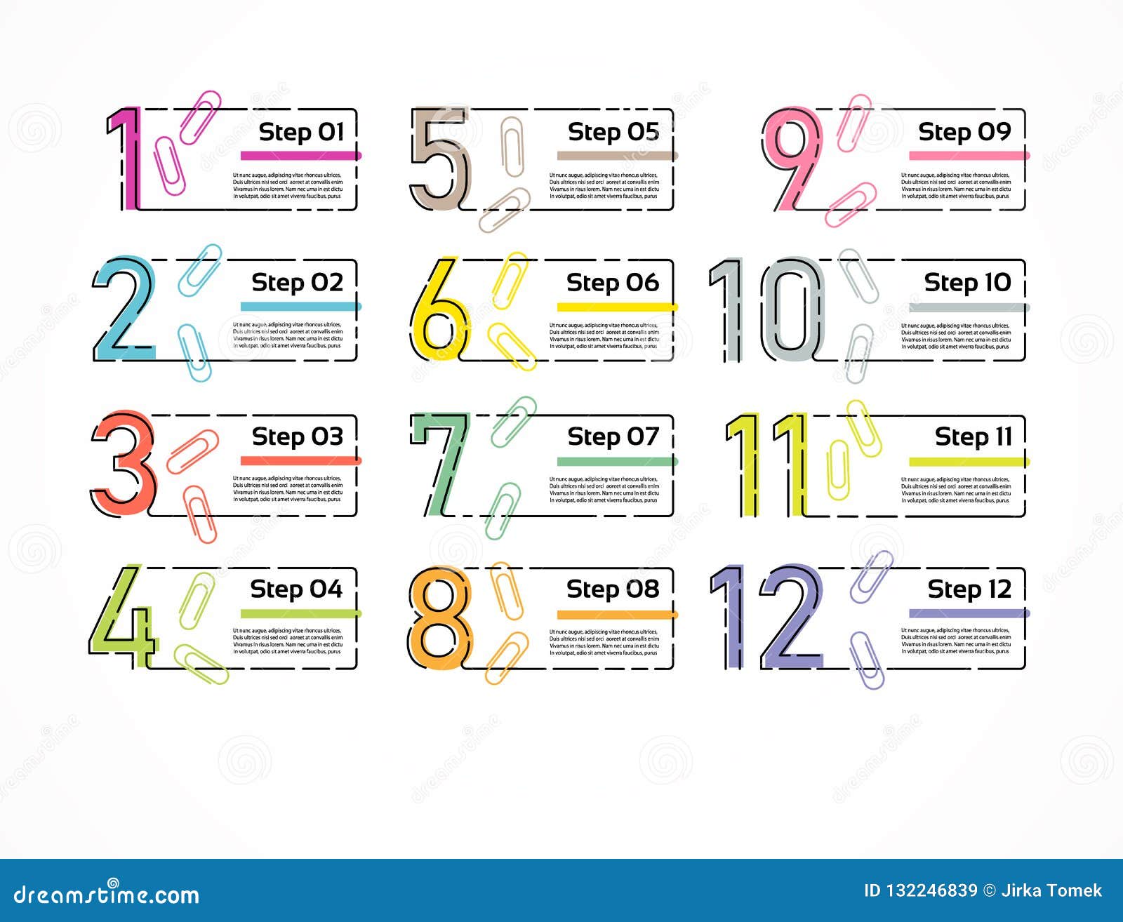Minimal Infographic Step By Step Template On Vintage Textured ...