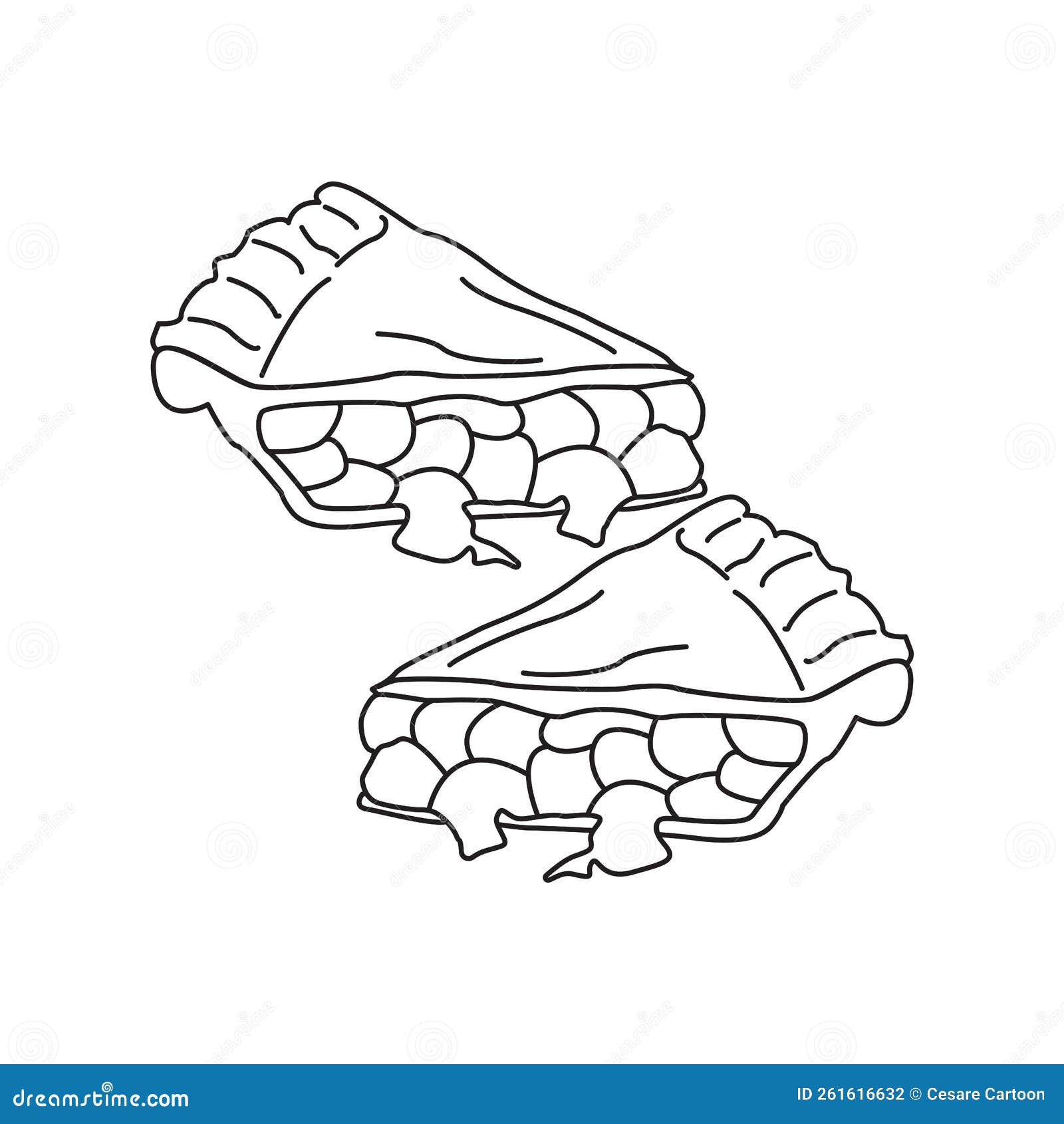 Thin line pancake slice stock vector. Illustration of logo - 261616632