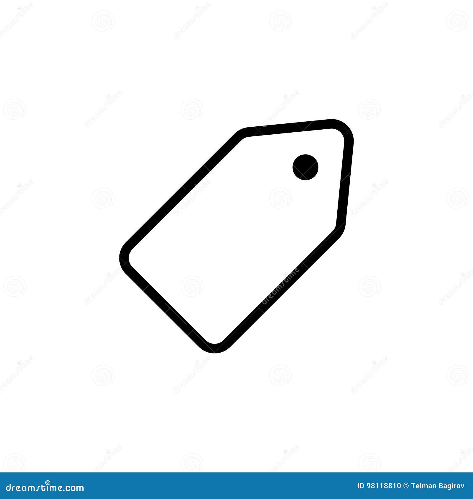 Thin line price tag icon stock illustration. Illustration of element ...