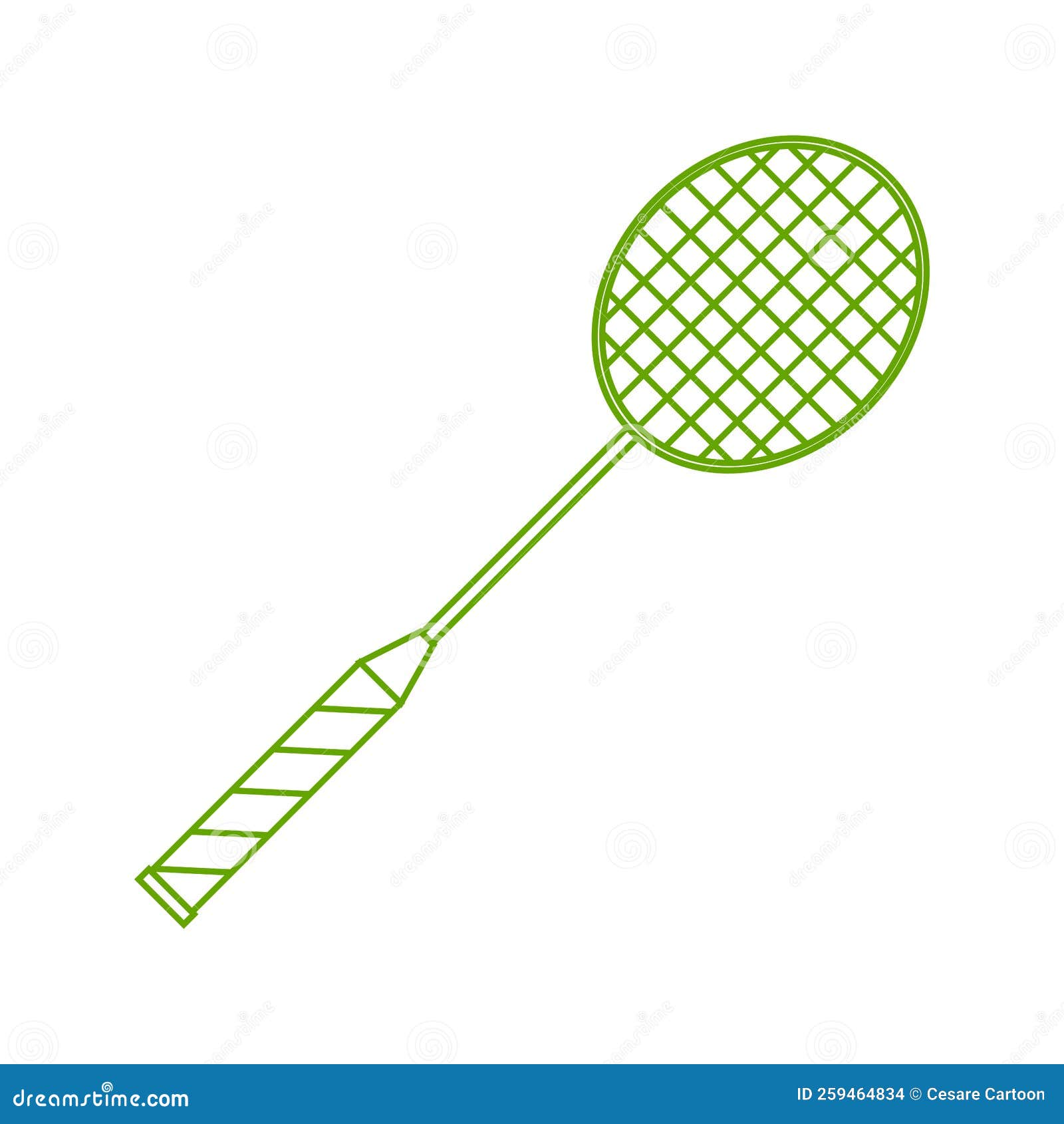 Thin line badminton racket stock vector. Illustration of design - 259464834