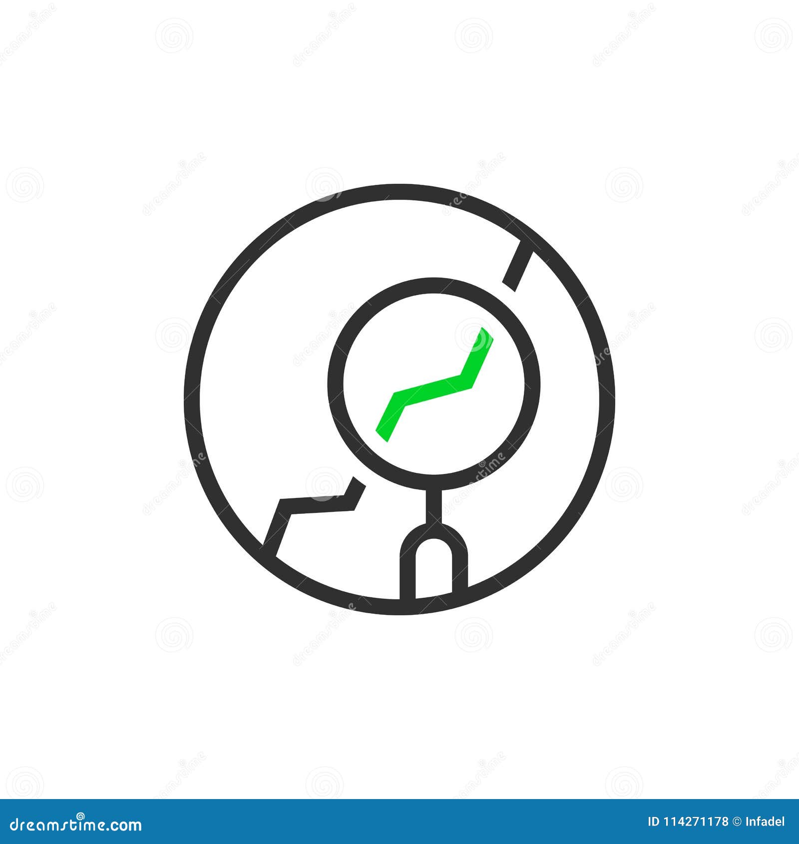 Thin Line Round Simple Analytics Logo Stock Vector - Illustration of ...