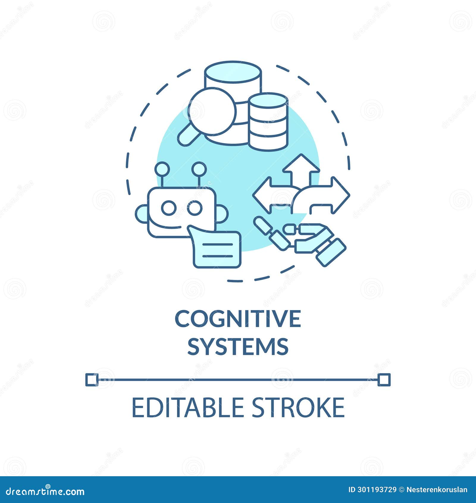 Thin Line Simple Blue Cognitive Systems Icon Concept Stock Vector ... Thin Line Simple Blue Cognitive Systems Icon Concept Stock Vector ...