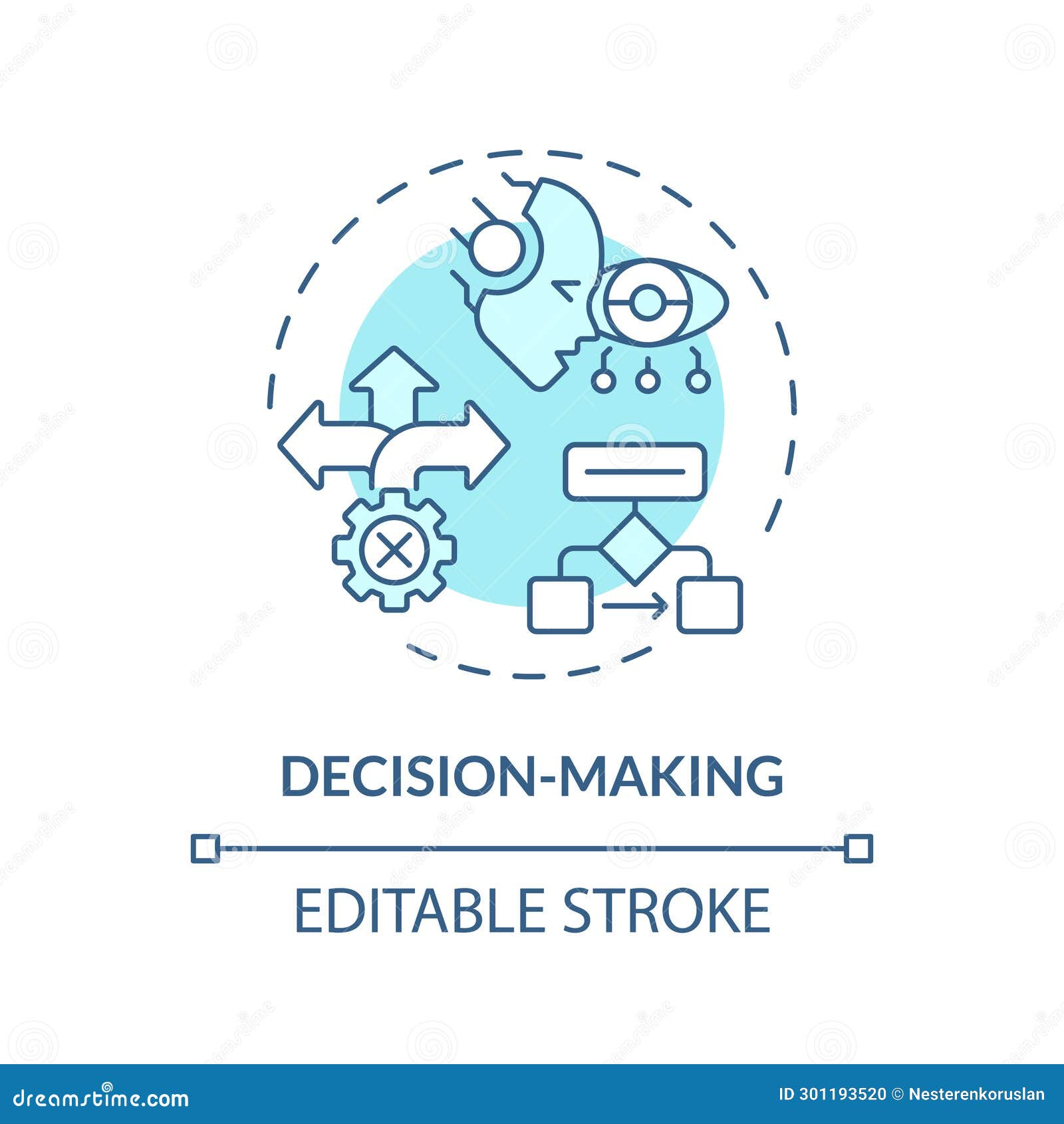 Thin Line Simple Blue Decision Making Icon Concept Stock Illustration ... Thin Line Simple Blue Decision Making Icon Concept Stock Illustration ...