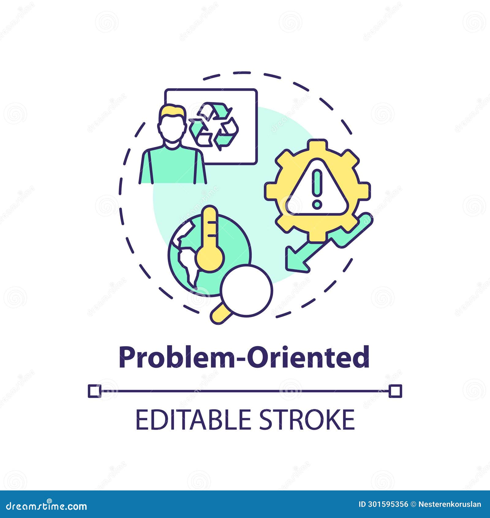 Thin Line Simple Colorful Problem Oriented Icon Concept Stock ... Thin Line Simple Colorful Problem Oriented Icon Concept Stock ...