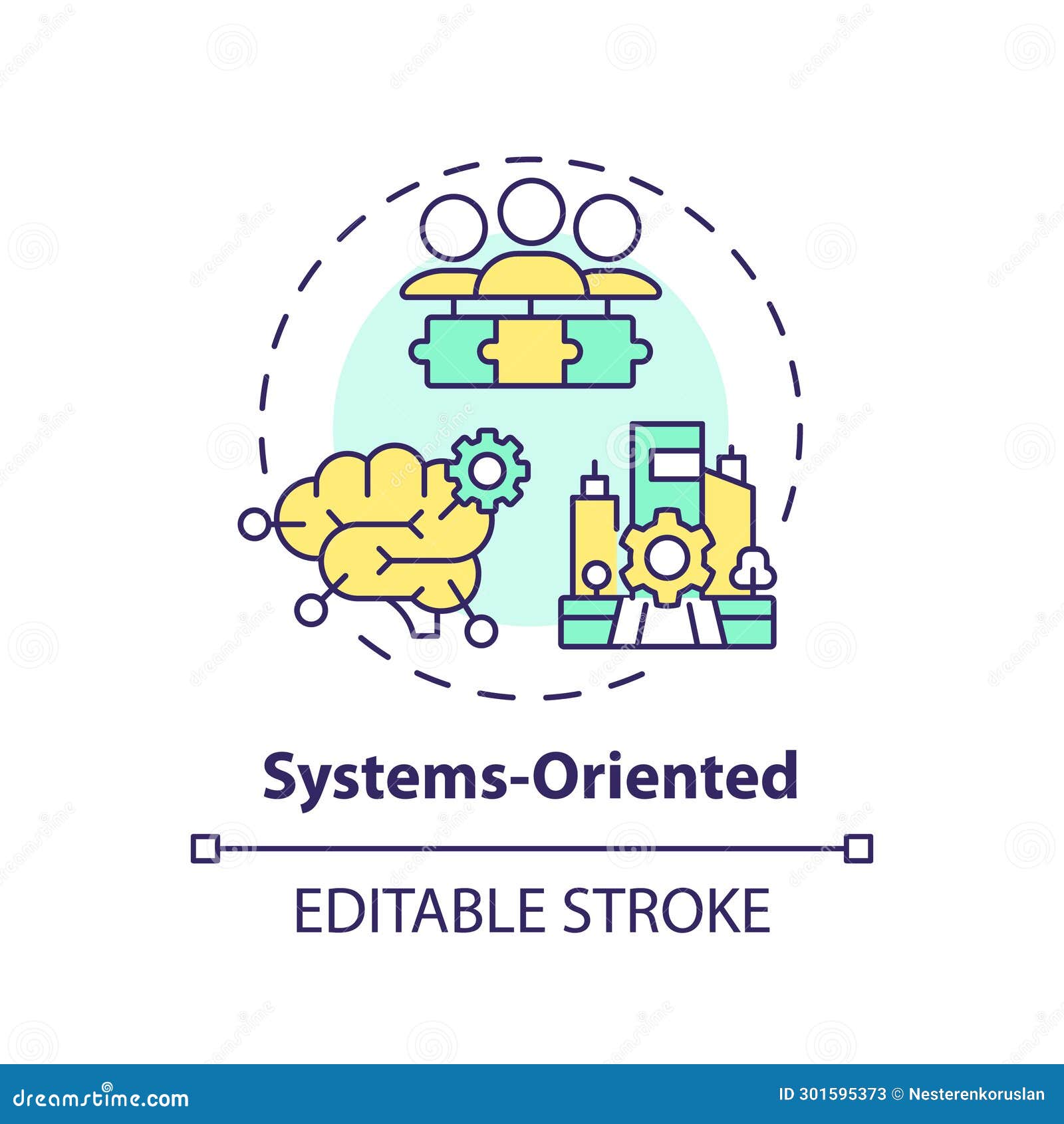 Thin Line Simple Colorful Systems Oriented Icon Concept Stock Vector ... Thin Line Simple Colorful Systems Oriented Icon Concept Stock Vector ...