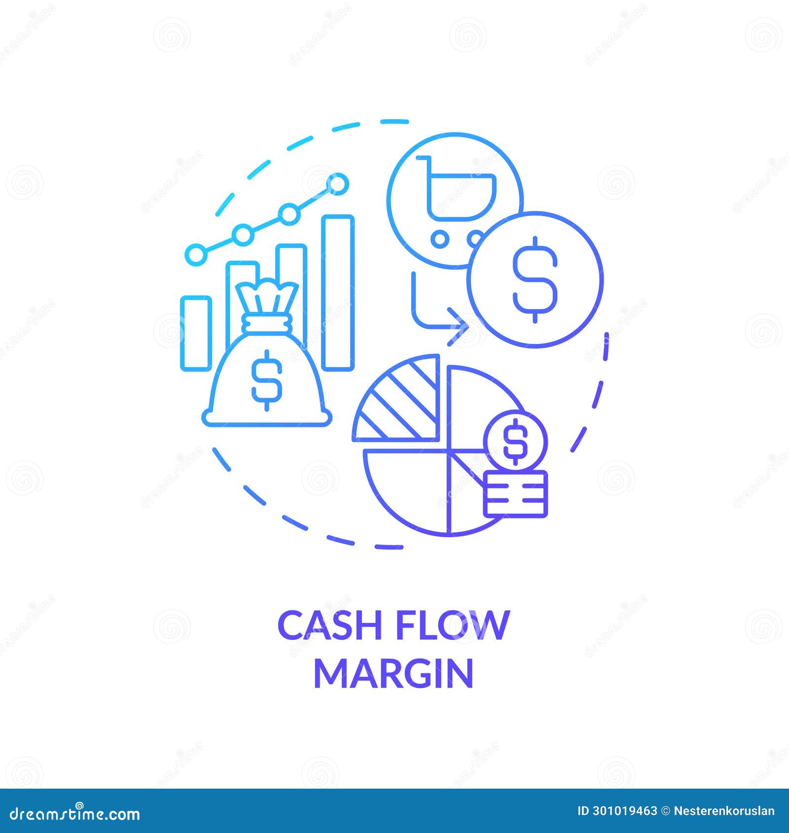 Thin Line Simple Gradient Cash Flow Margin Icon Concept Stock Vector ... Thin Line Simple Gradient Cash Flow Margin Icon Concept Stock Vector ...