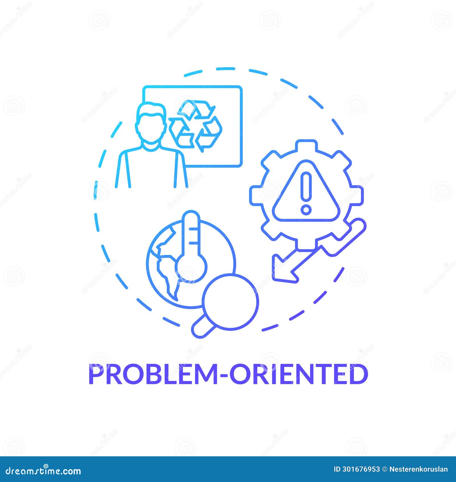 Thin Line Simple Gradient Problem Oriented Icon Concept Stock ...