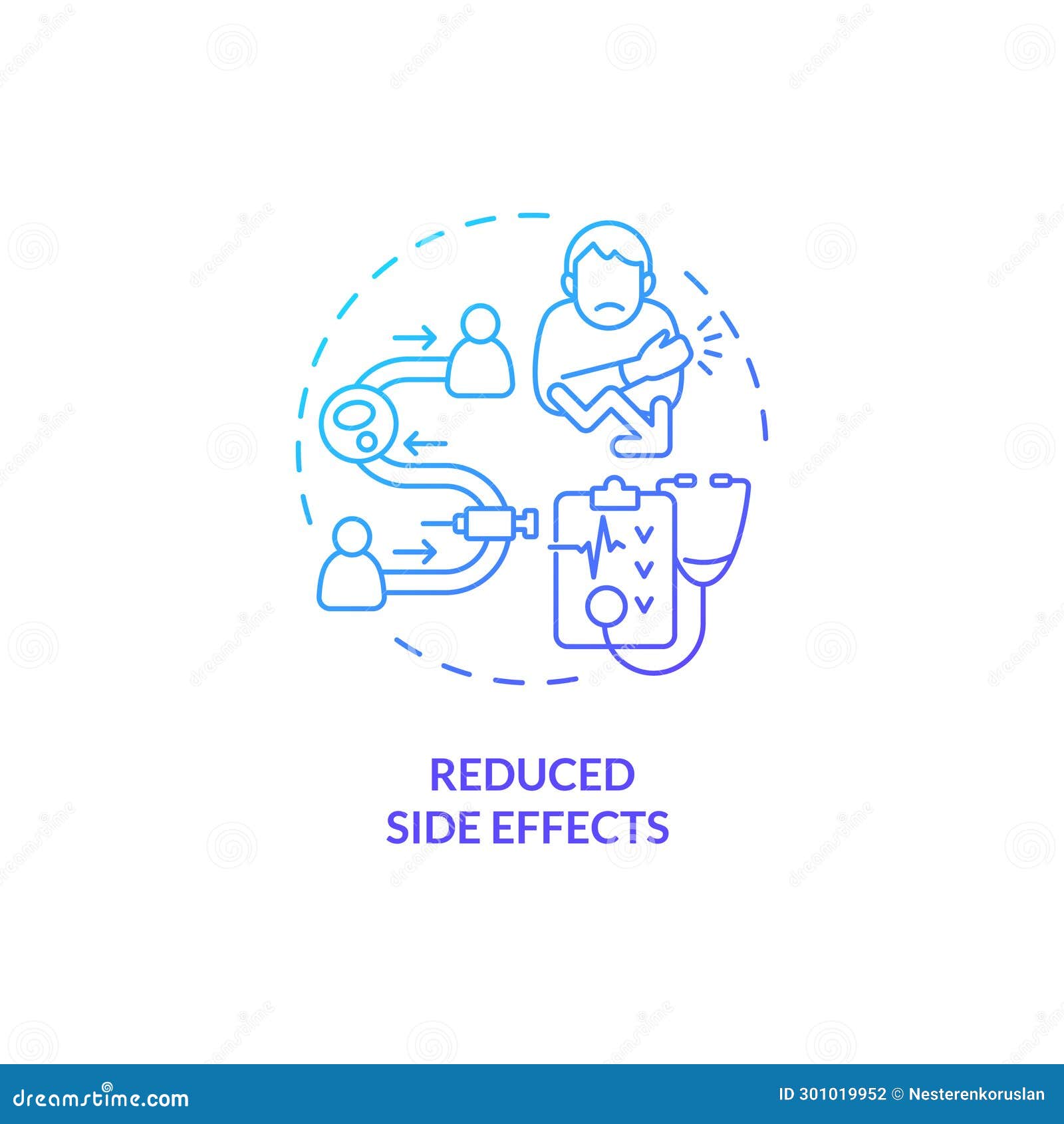 Thin Line Simple Gradient Reduced Side Effects Icon Concept Stock ...