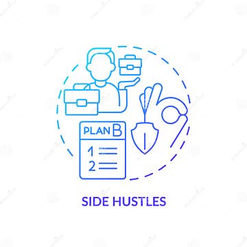 Thin Line Simple Gradient Side Hustles Icon Concept Stock Vector ...