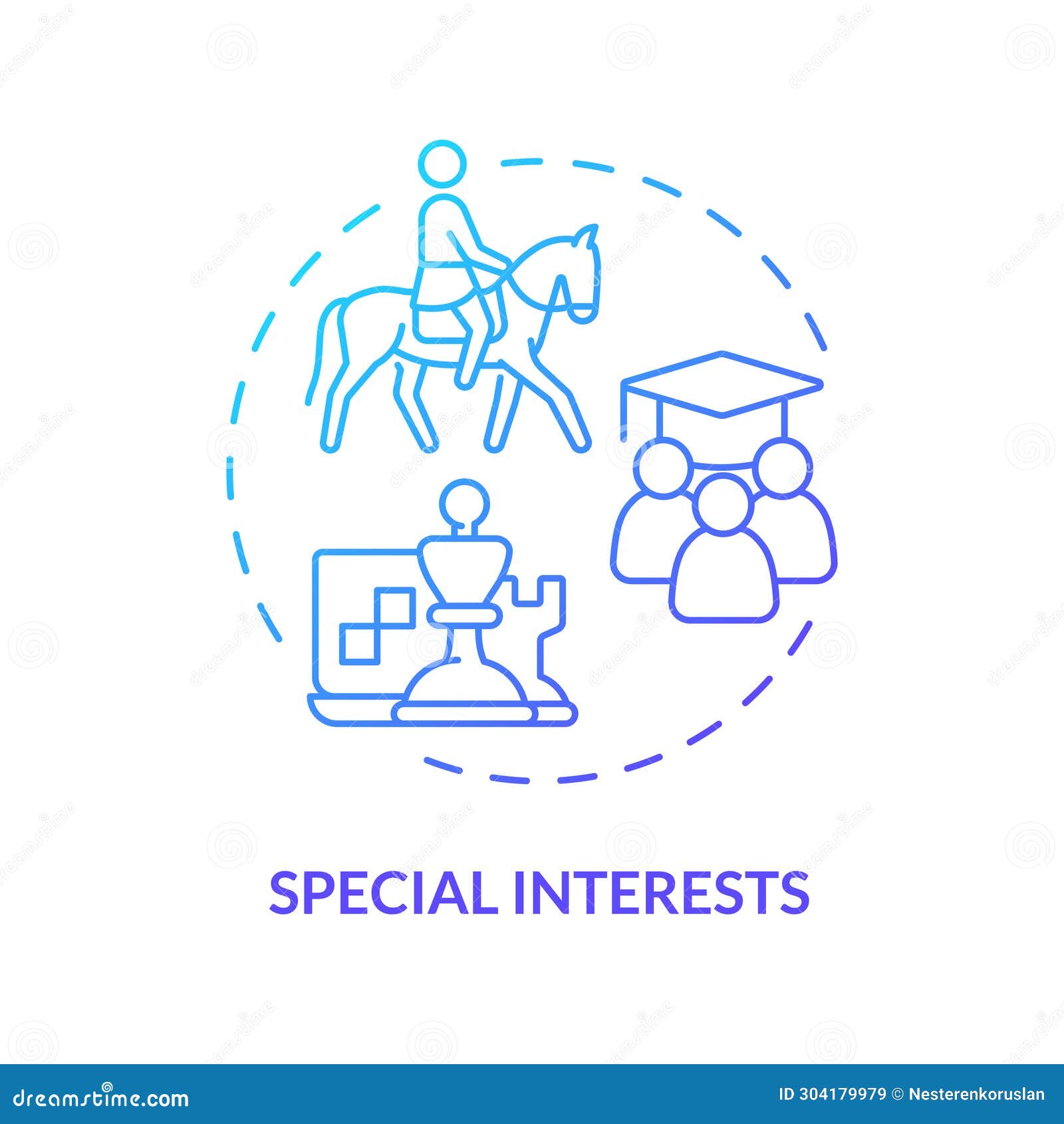 Thin Line Simple Gradient Special Interests Icon Concept Stock ...