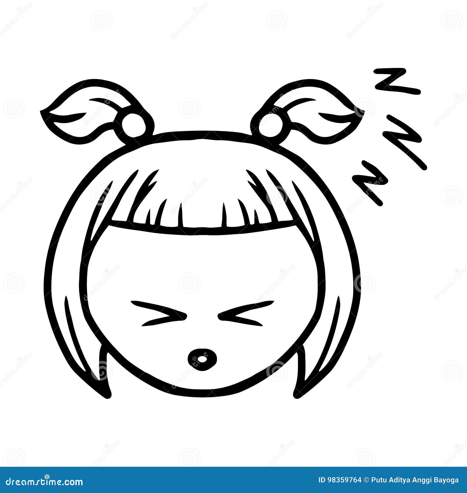 Sleepy Face Emoji Vector Illustration | CartoonDealer.com #187043996