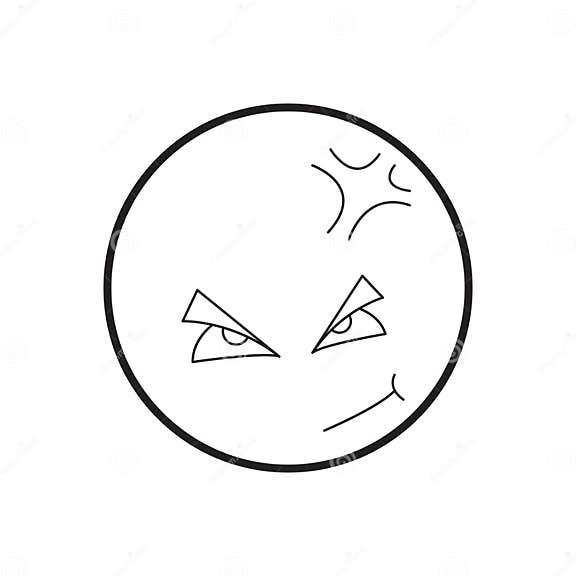 Thin line sphere angry stock vector. Illustration of logo - 261095974