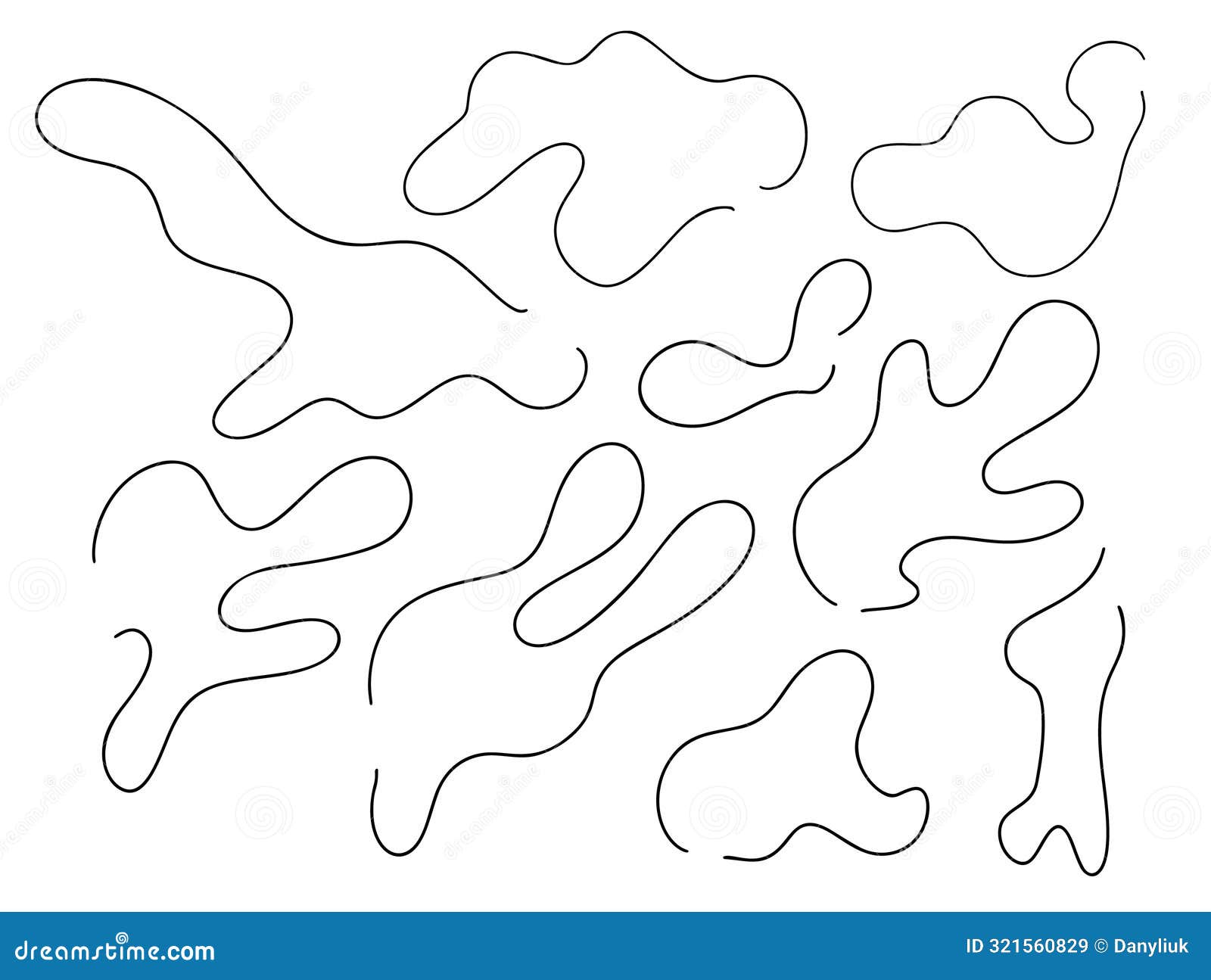 Thin Line Squiggle Wavy Abstract Vector Background. Stock Vector ...