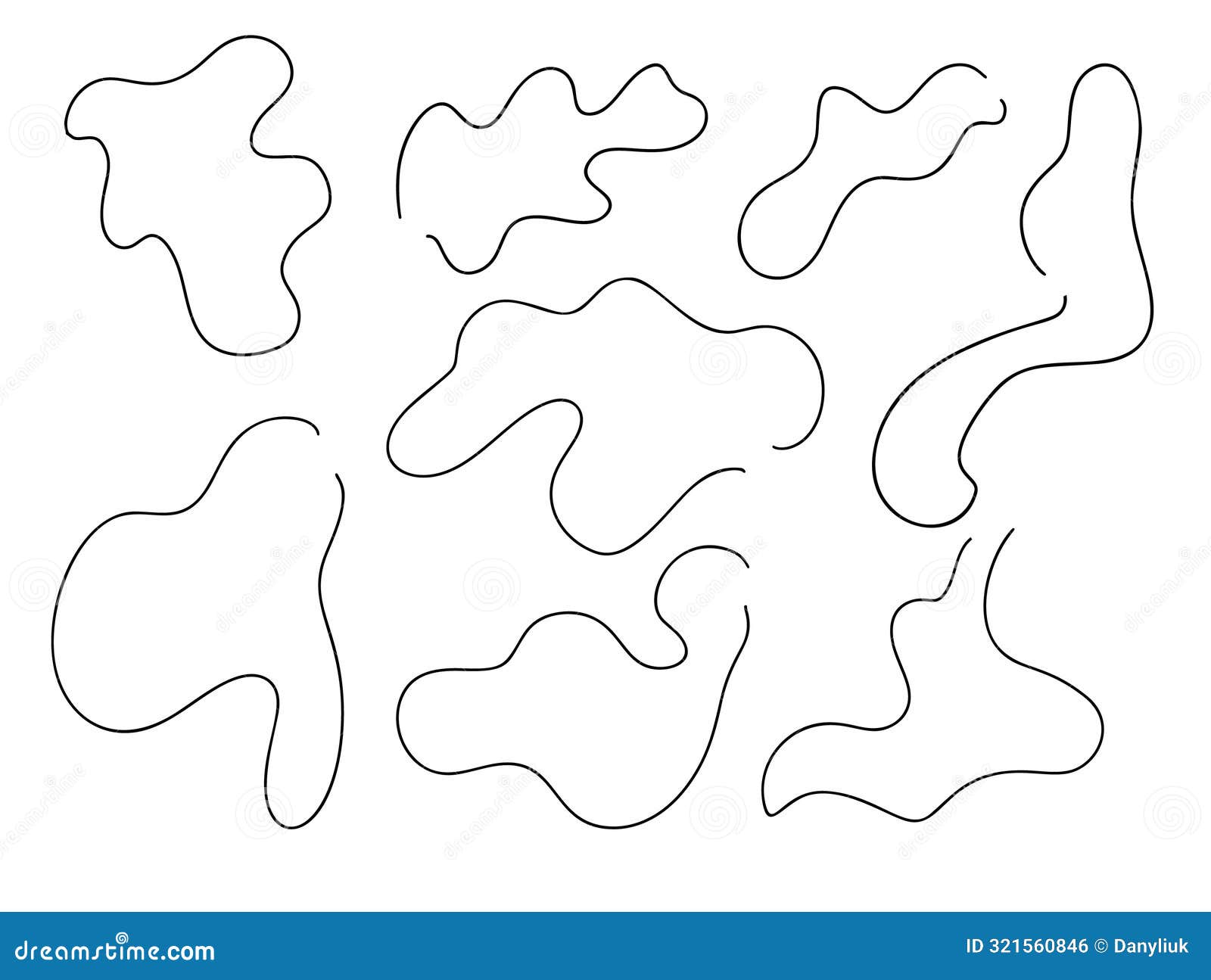 Thin Line Squiggle Wavy Abstract Vector Background. Stock Vector ...