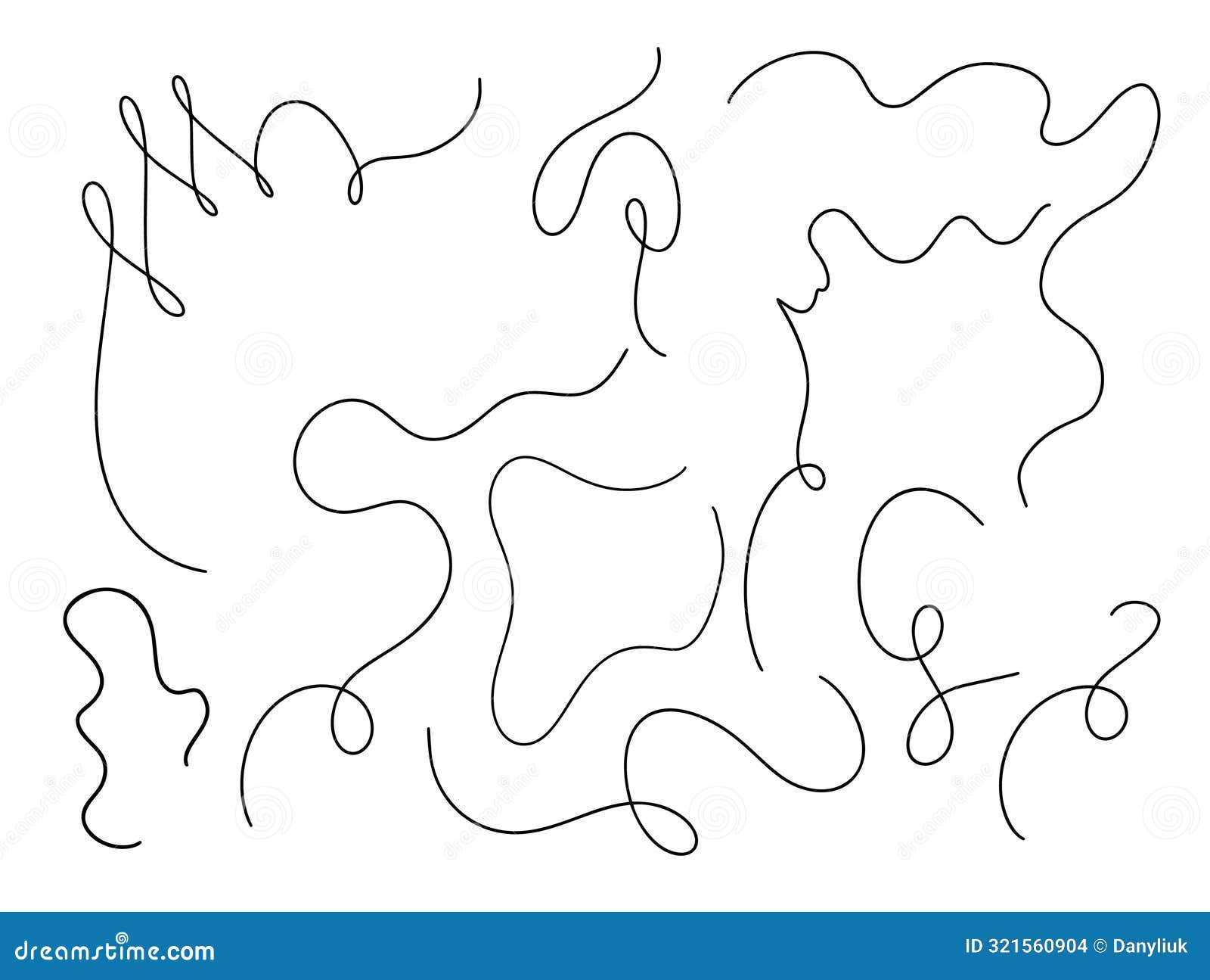 Thin Line Squiggle Wavy Abstract Vector Background. Stock Vector ...