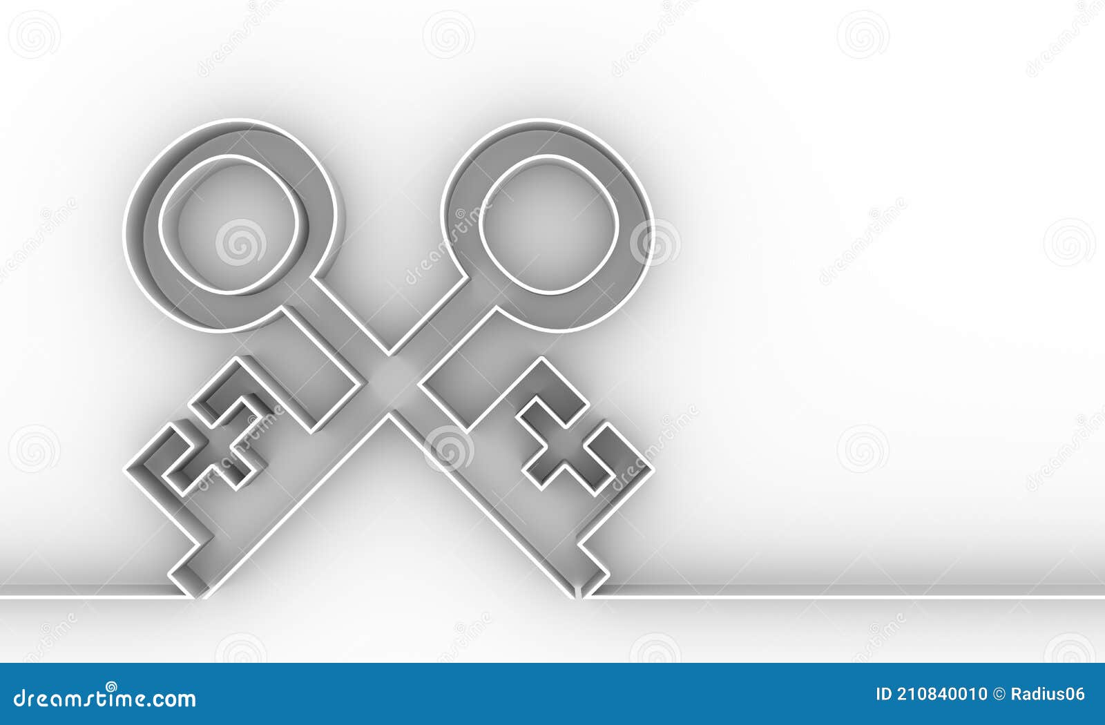The Crossed Keys stock illustration. Illustration of treasure - 210840010