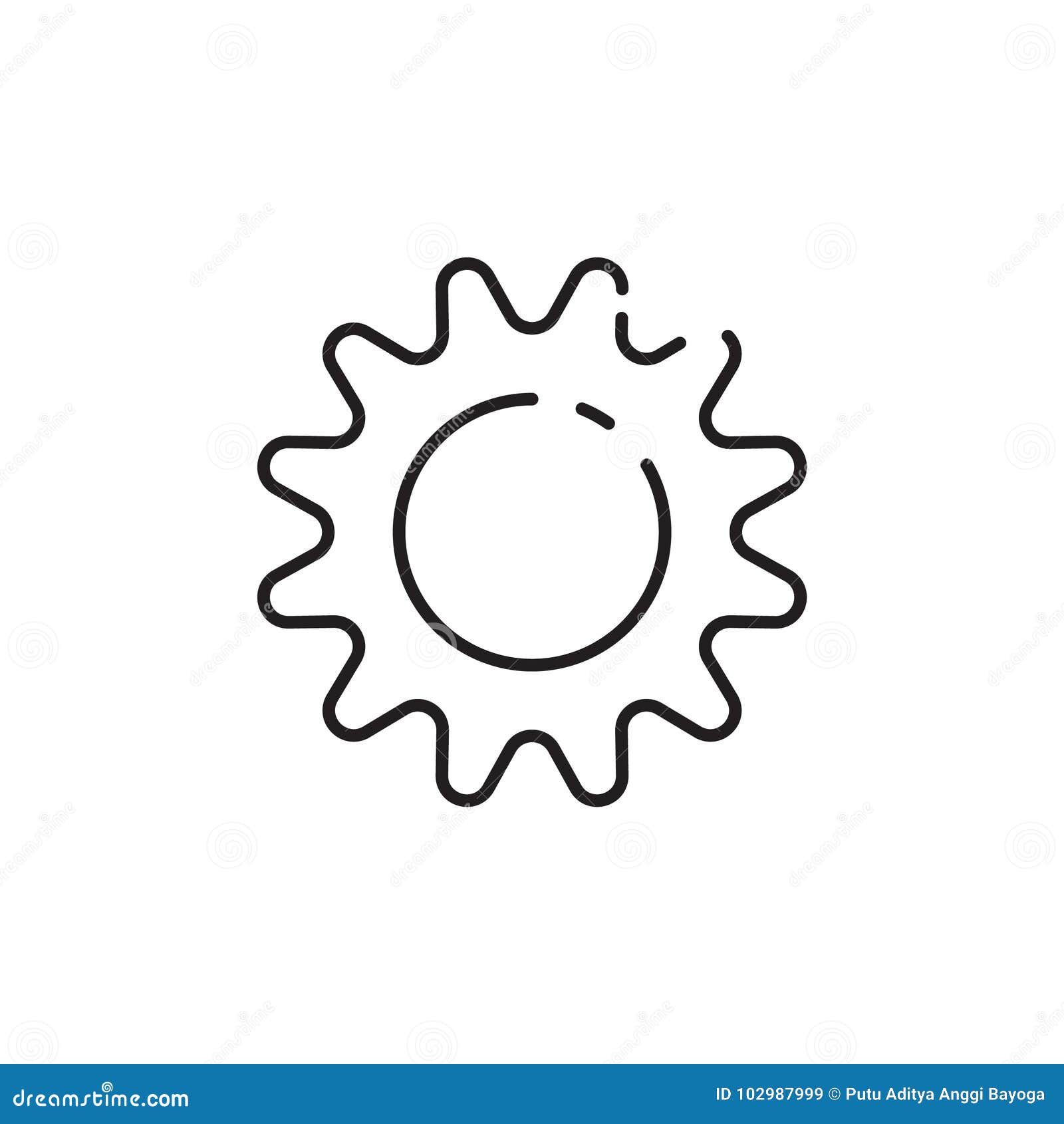 Thin line sun icon stock vector. Illustration of flat - 102987999 Thin line sun icon stock vector. Illustration of flat - 102987999