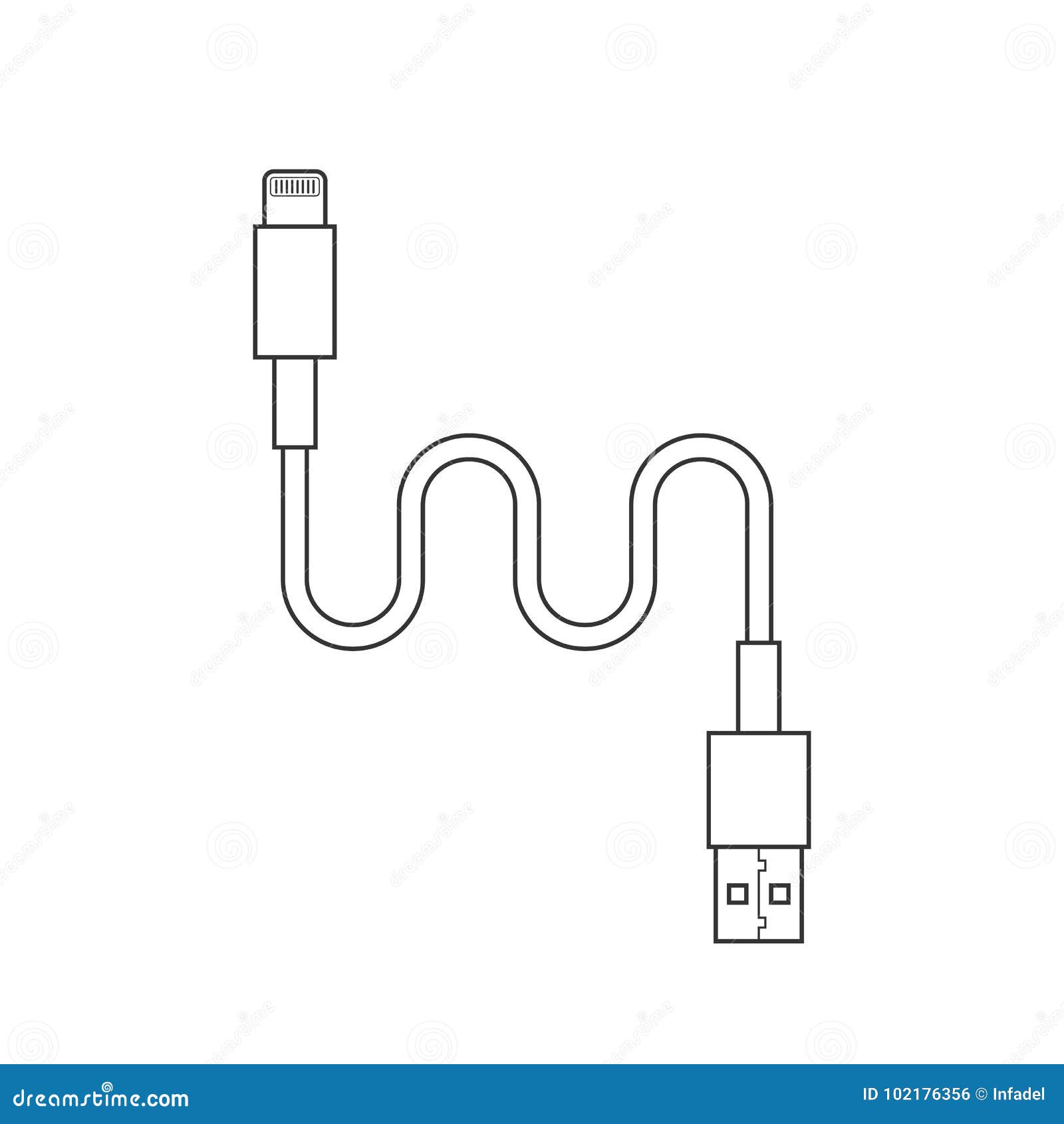 Usb Lightning Cable Stock Illustrations – 834 Usb Lightning Cable Stock ...