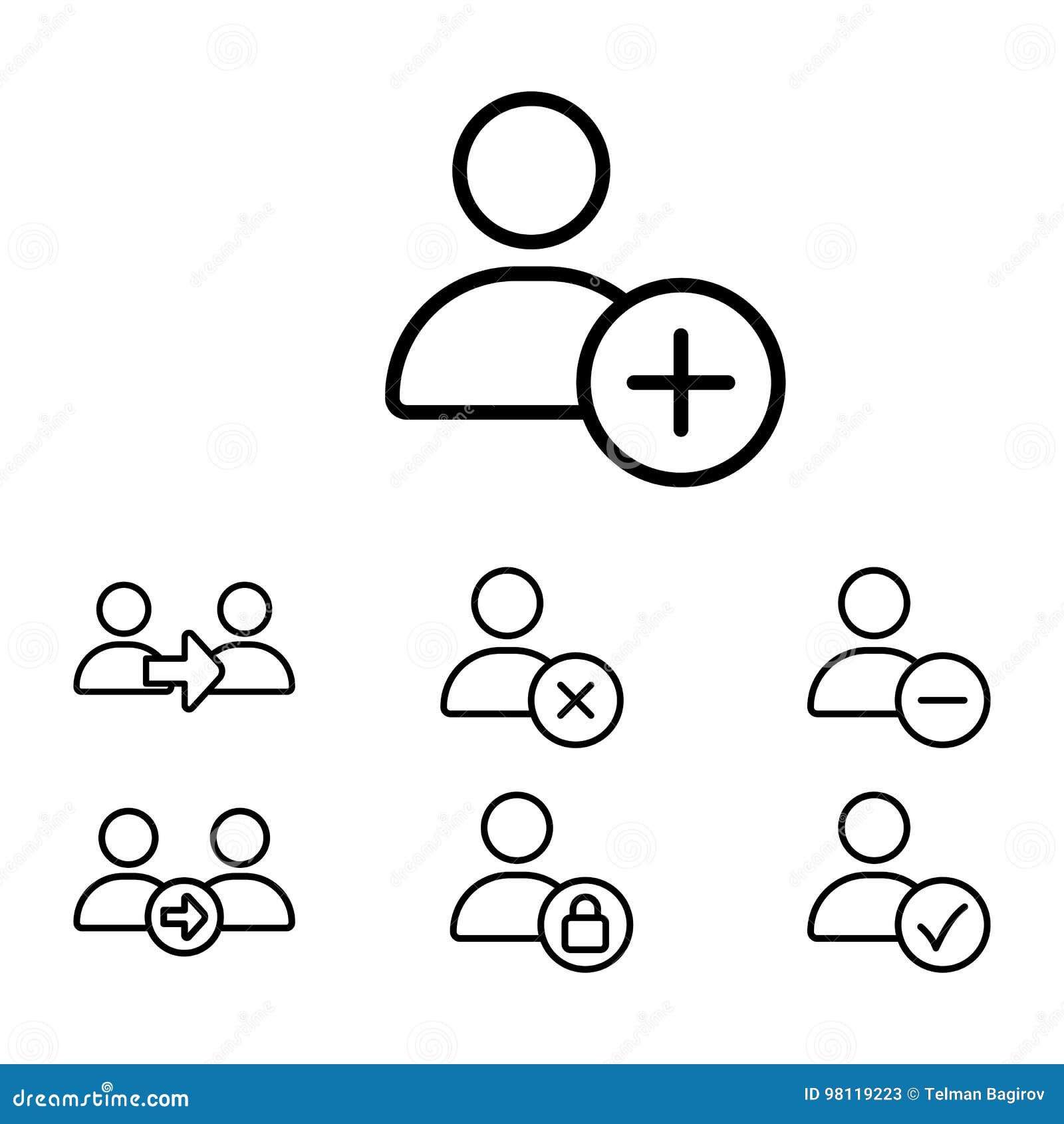 Line User Links Icon Vector Collage Royalty-Free Stock Photography ...