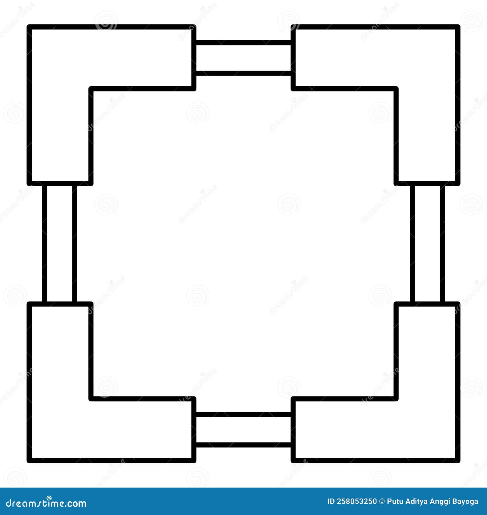Thin line frame stock vector. Illustration of vector - 258053250