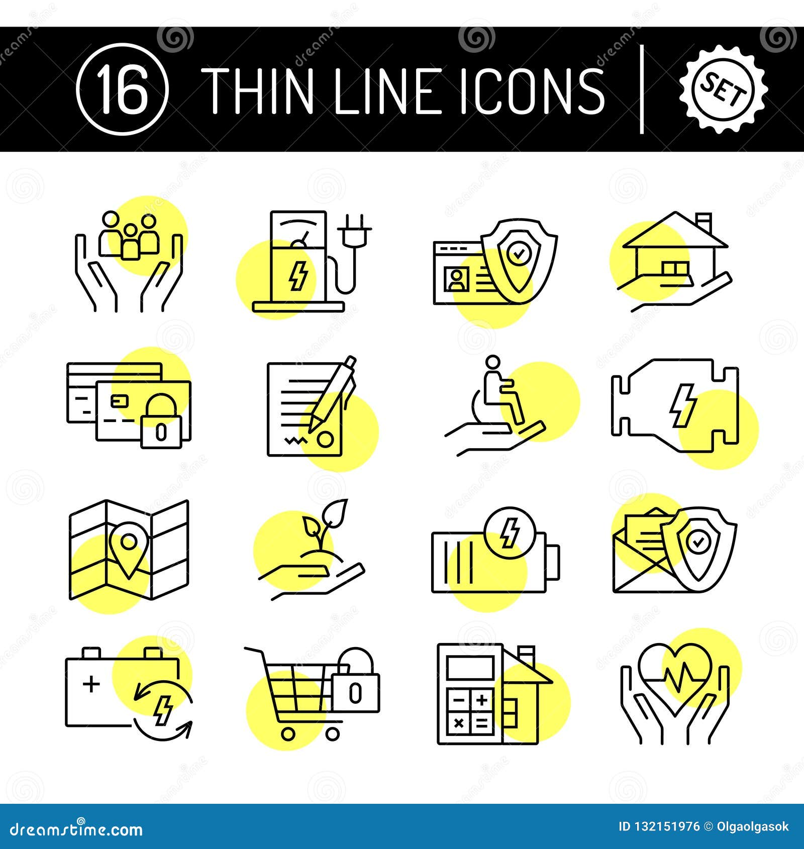 Thin Line Vector Editable Stroke Icons Set Stock Vector - Illustration ...