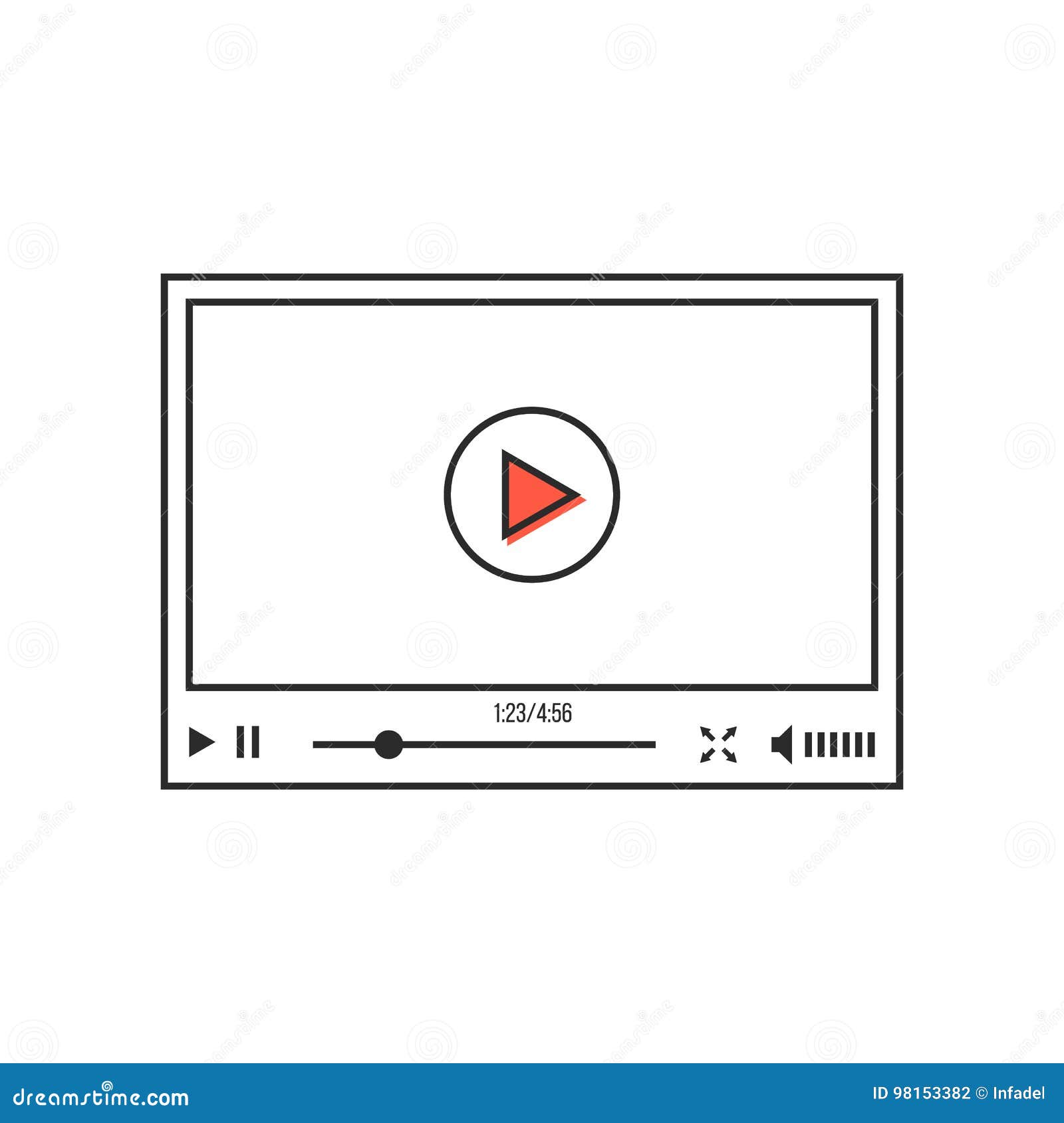 Computer Play Button Status Bar Stock Illustrations – 28 Computer Play ...