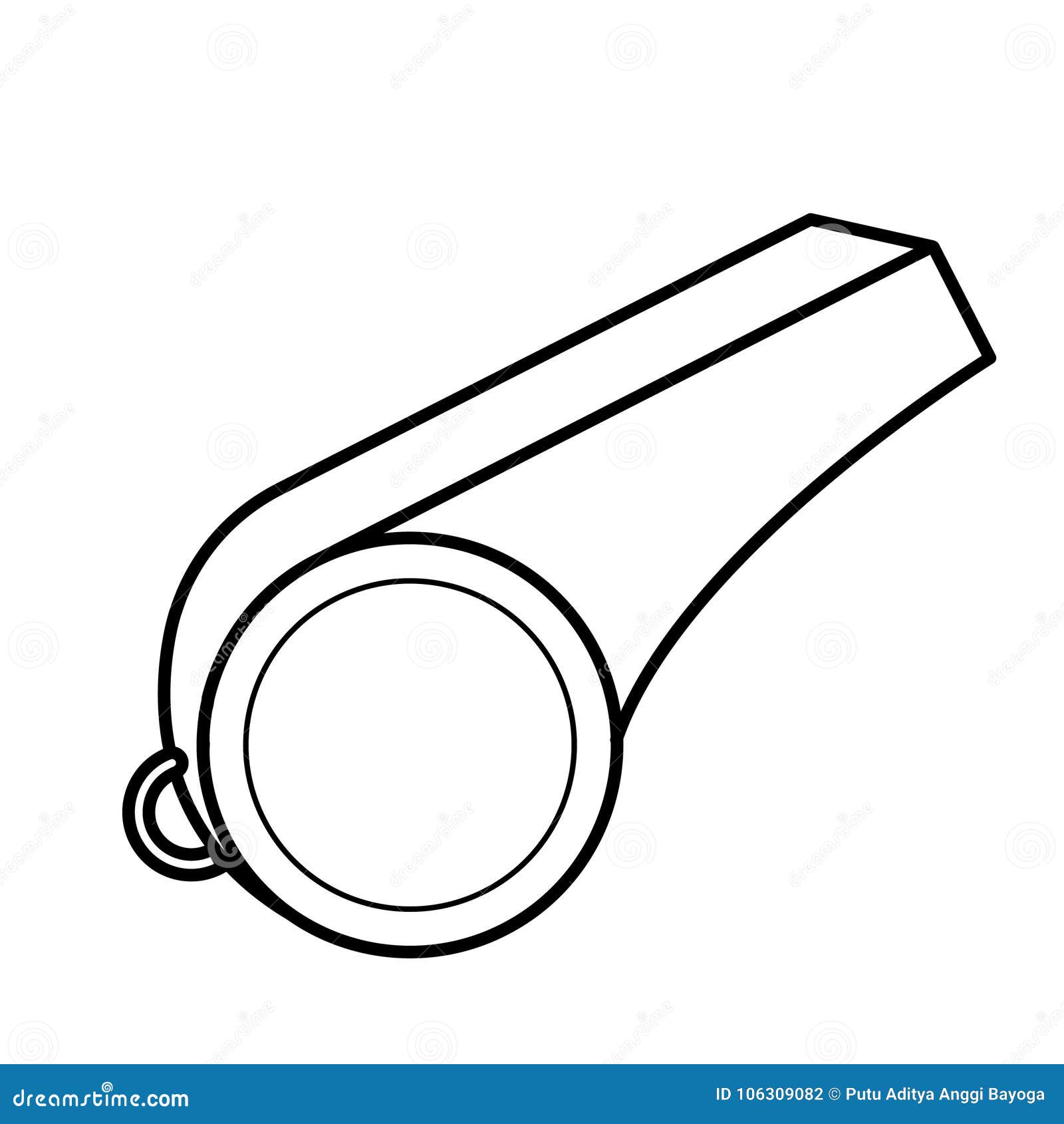 Pop Art Line Whistle Icon Isolated On Color Background. Referee Symbol ...