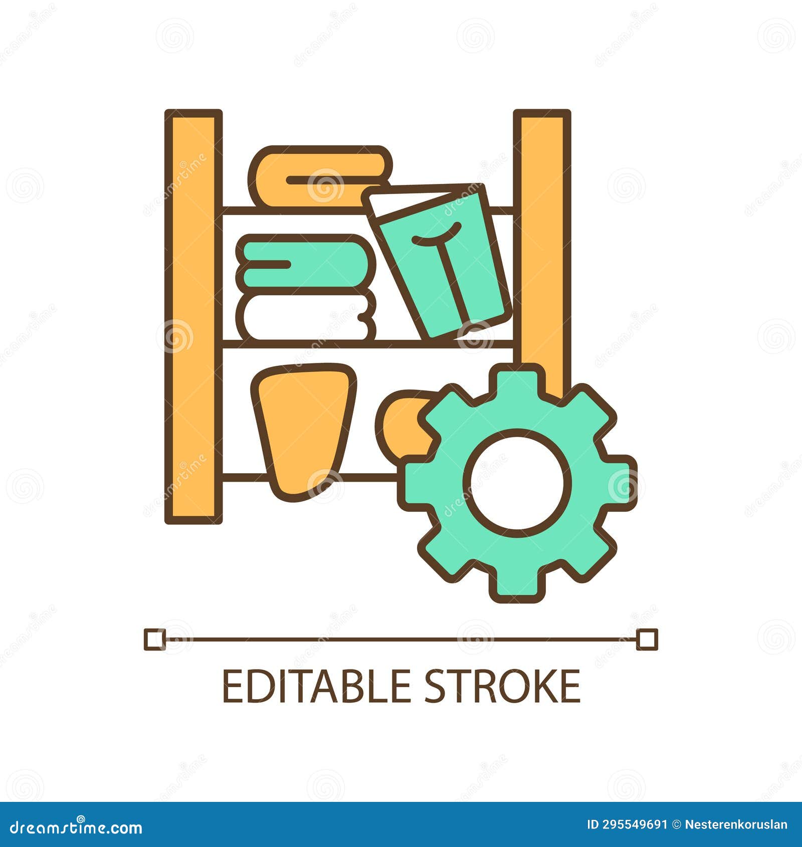 Thin Linear Colorful Declutter Icon Stock Vector - Illustration of ...