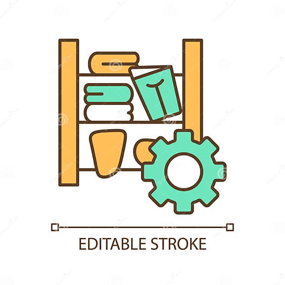 Thin Linear Colorful Declutter Icon Stock Vector - Illustration of ...