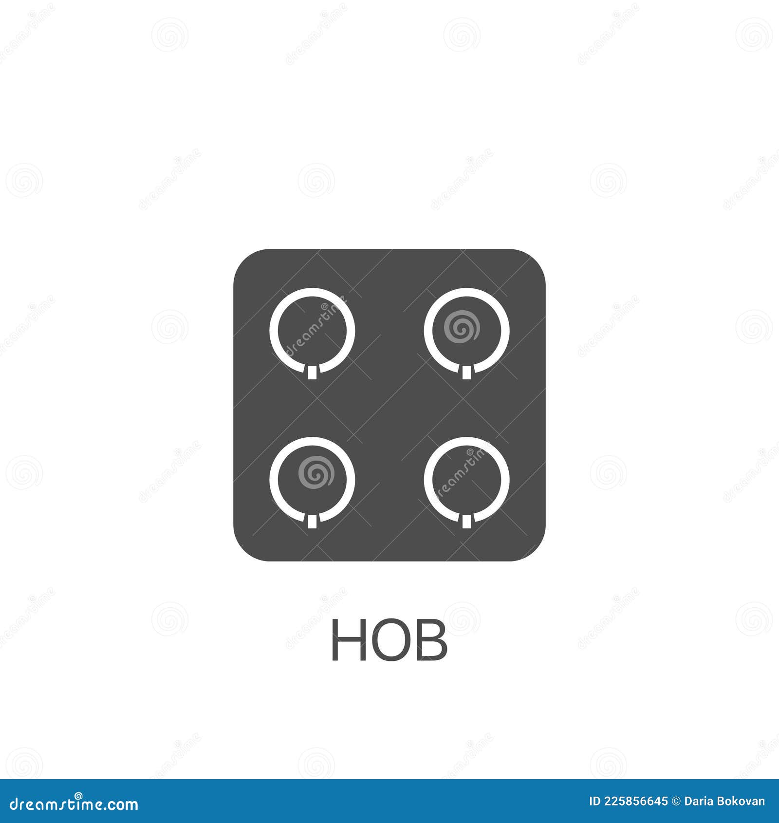 Hob Simple Vector Icon. Symbol for Web and Mobile Stock Vector - Illustration of design, icon ...