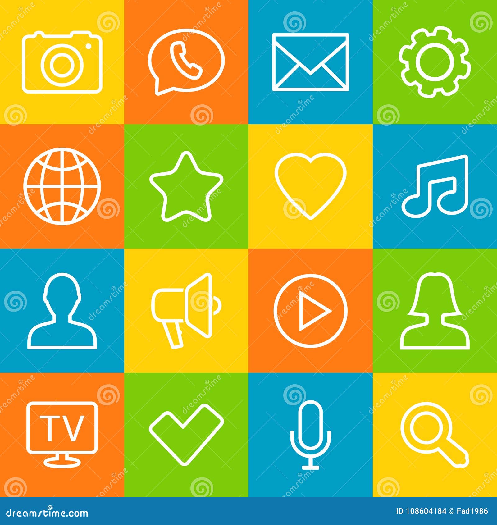Universal Communication Icons To Use in Web and Mobile. Stock Vector ...