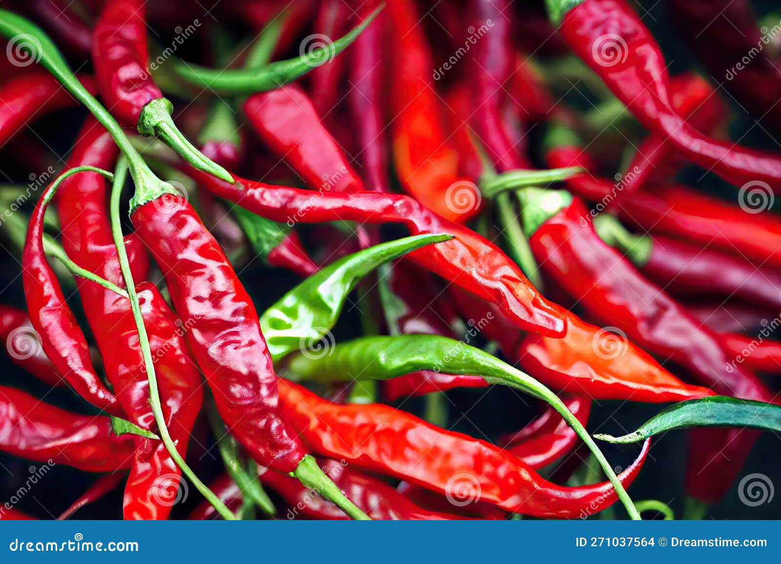 Thin Long Red Pepper Hanging for Healthy Vegetable Dishes Stock ...
