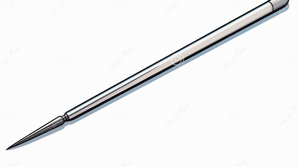Thin Long Thick Short Needle Drawing Vector Stock Vector - Illustration ...