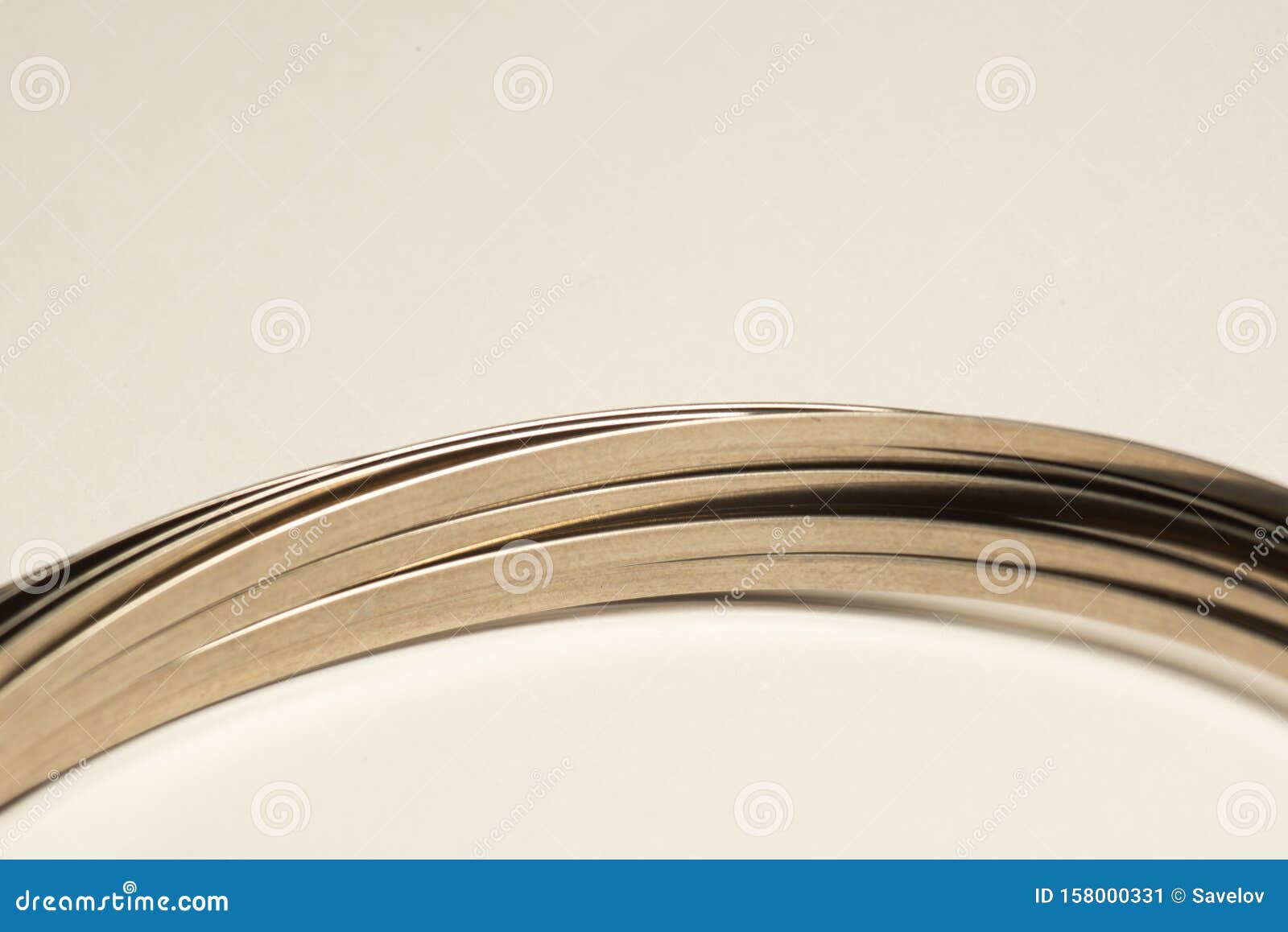 A Thin Metal Strip on a Light Background Stock Image - Image of ...