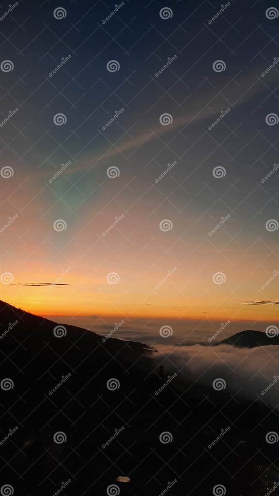 A Thin Mist Covers the Sun in the Morning Stock Image - Image of covers ...