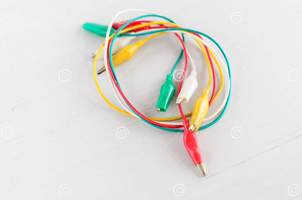 Thin Multi-colored Electrical Wires Stock Image - Image of curl ...