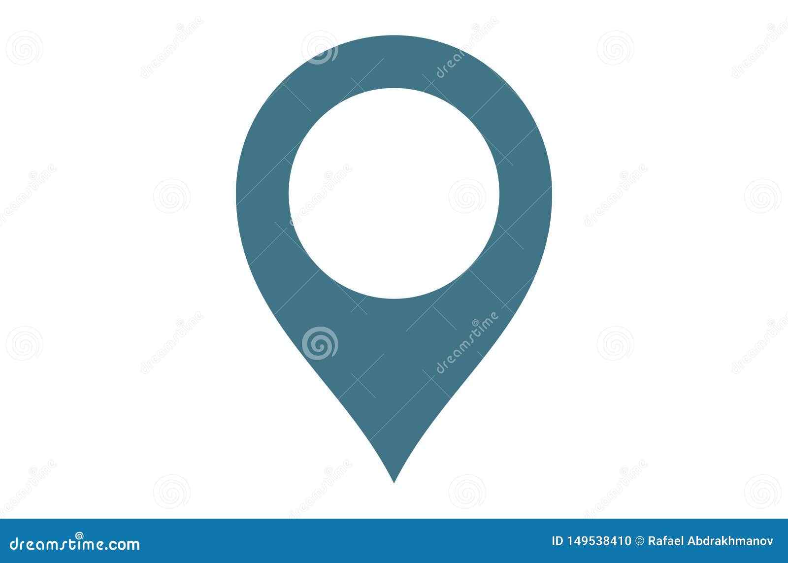 Thin Out Line Pin Location Gps Icon. Geometric Marker Flat Shape ...