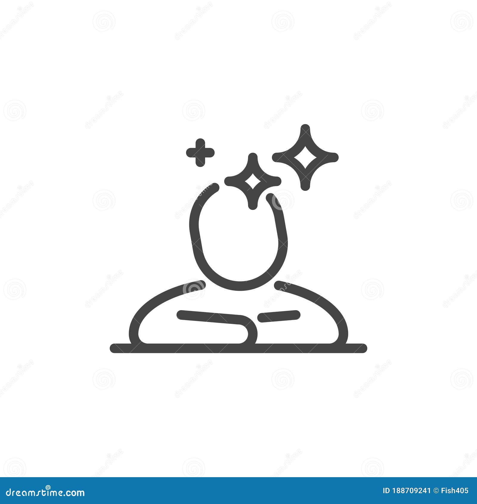 Thin Outline Icon Human and Mind. Such Line Sign As Logical Thinking ...