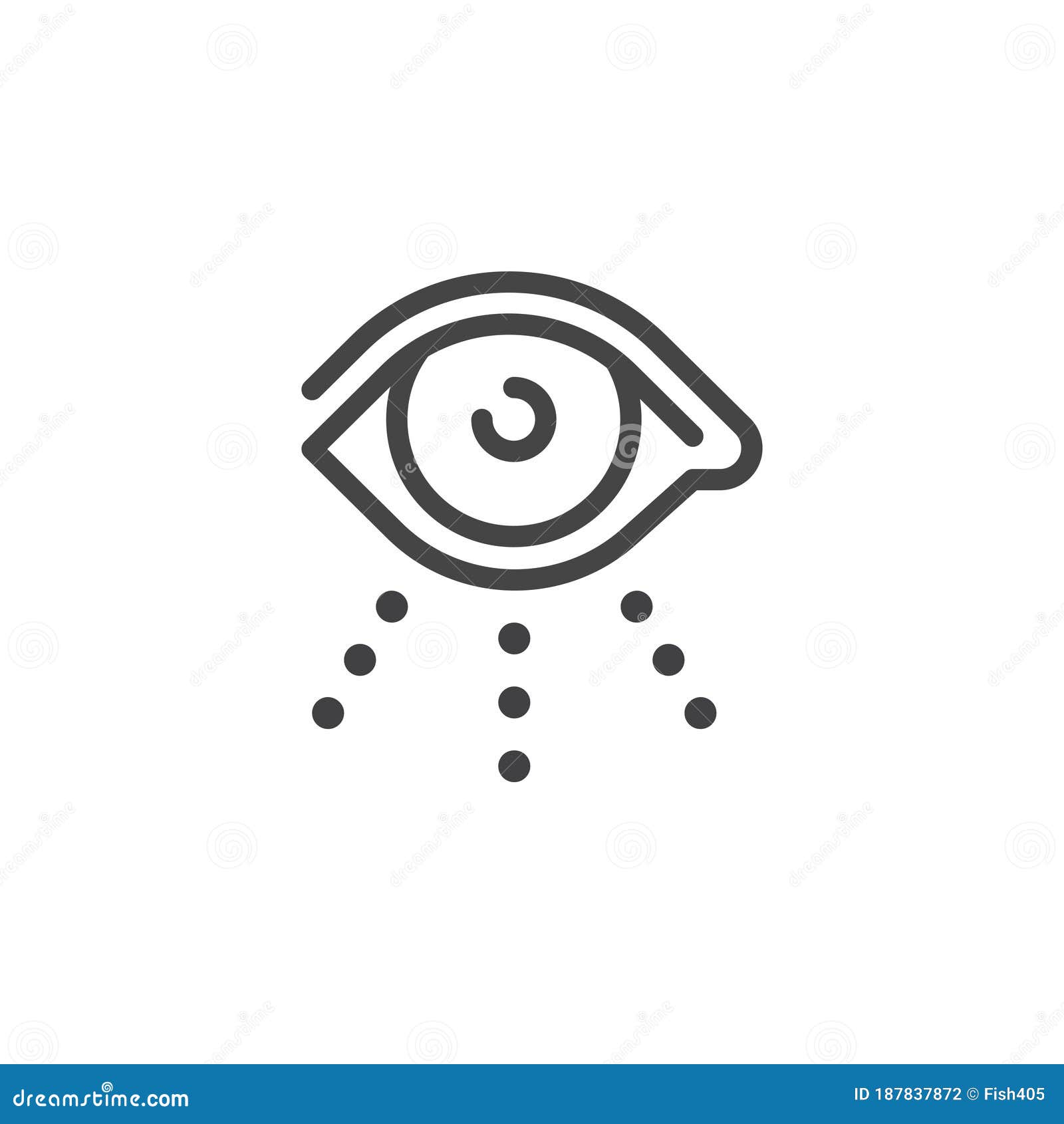 Thin Outline Icon Open Human Eye, Eyeball. Such Line Sign As Visual ...