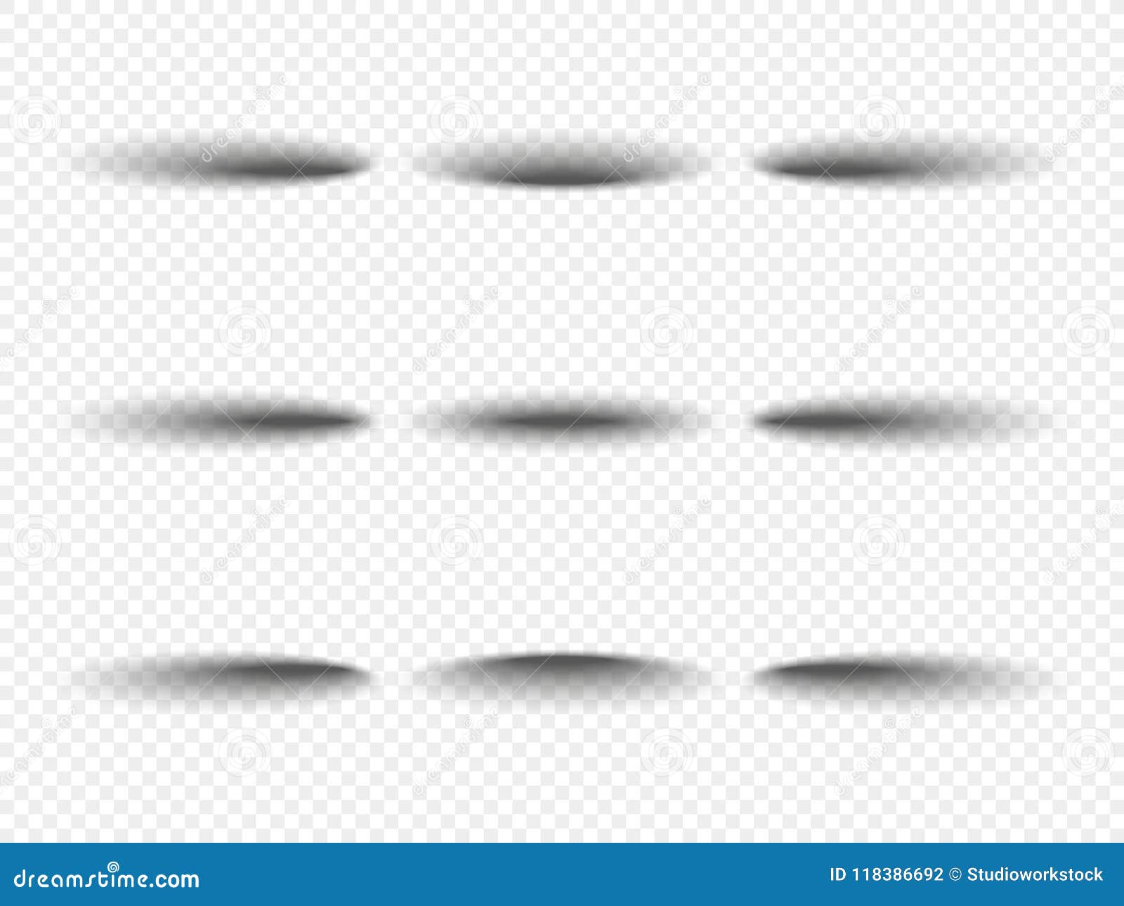 Thin oval shaped shadows stock vector. Illustration of message - 118386692