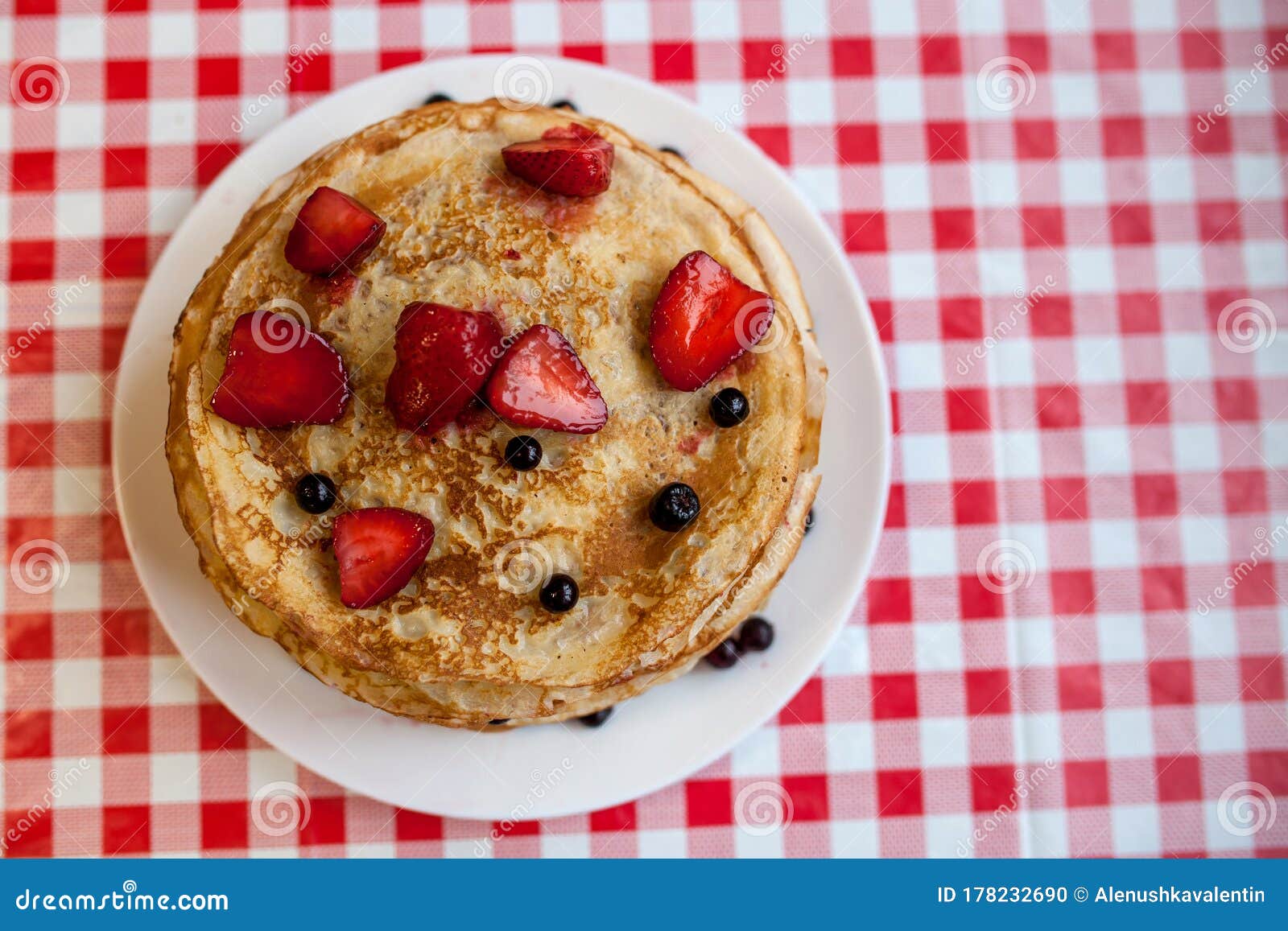 Thin Pancakes with Crispy Crust Stock Photo - Image of pancakes, pastry ...