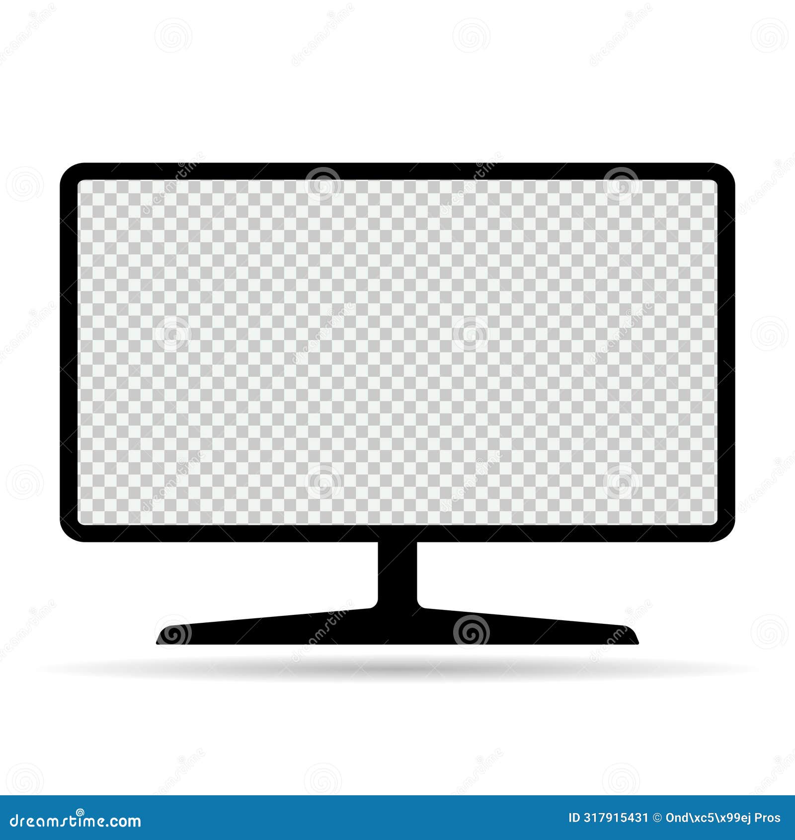 Thin Pc Monitor Shadow Icon, Technology Device Equipment Symbol, Web ...
