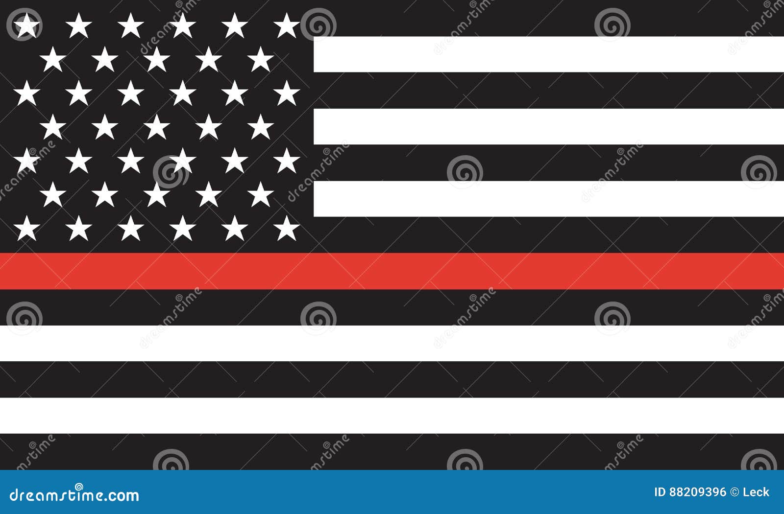 Thin Red Line Firefighter Flag Vector Stock Vector - Illustration of ...