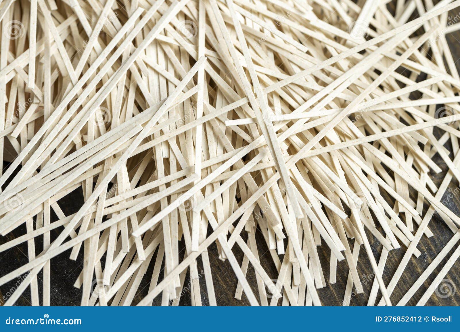 Thin Rice Flour Noodles on the Table, Close Up Stock Photo - Image of ...